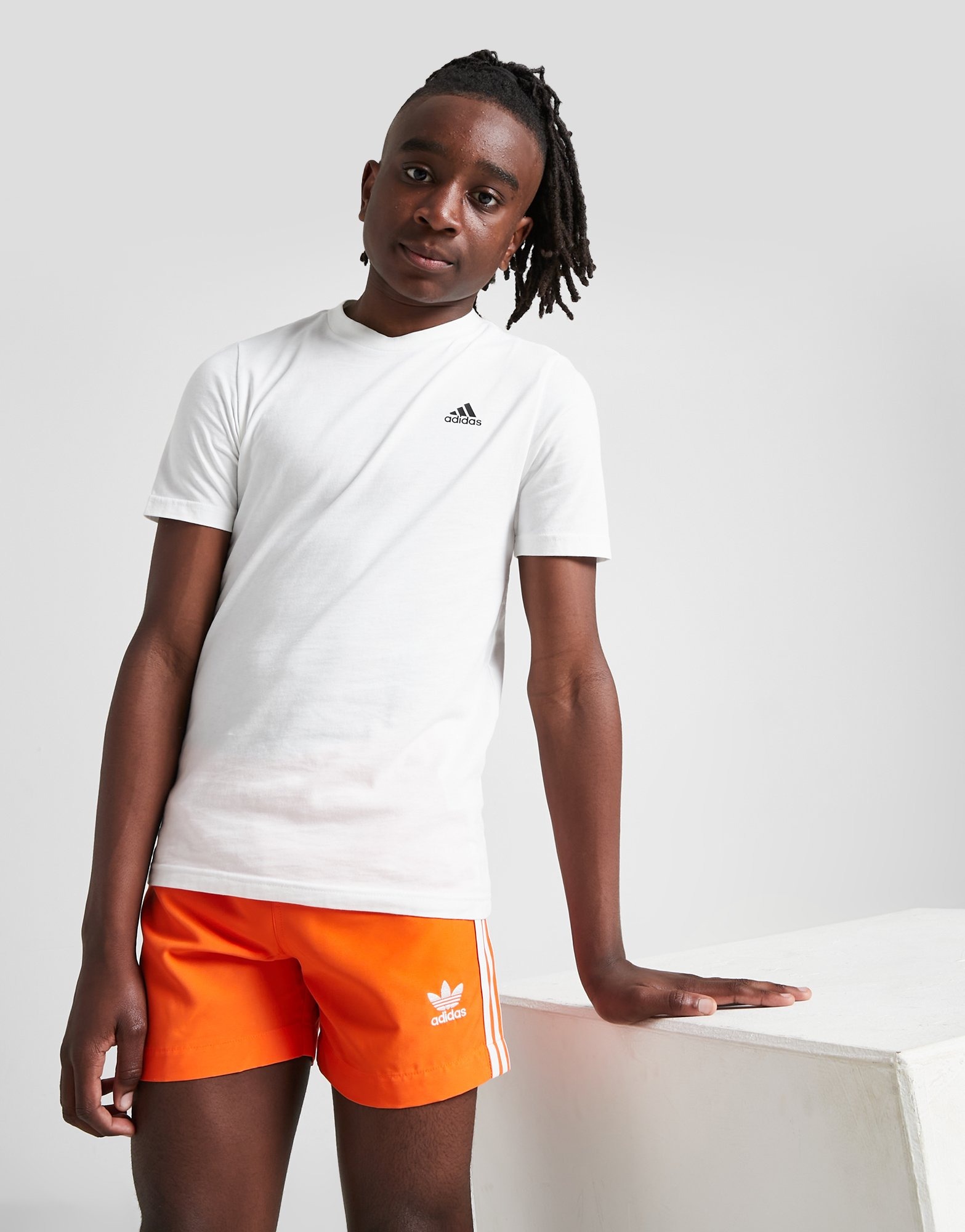 Orange adidas Originals Trefoil Swim Shorts Junior - JD Sports Ireland