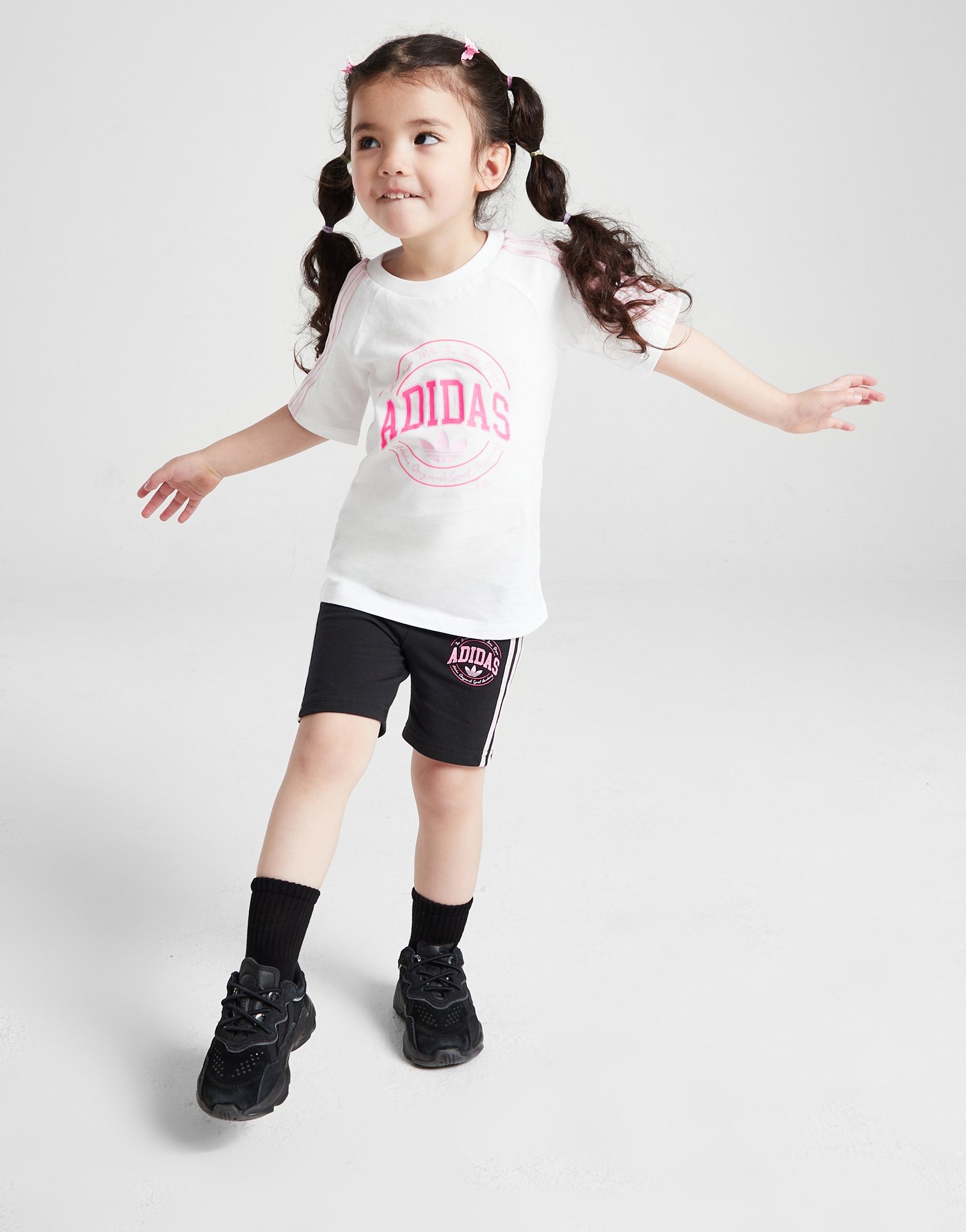 White Adidas Originals Girls Varsity T Shirtshorts Set Infant Jd Sports