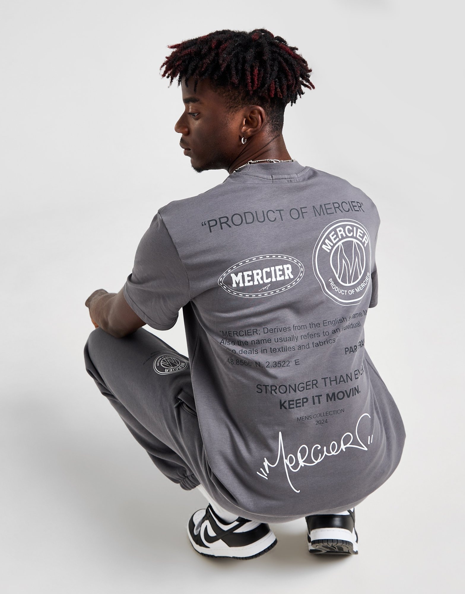 Grijs MERCIER Caruso T-Shirt - JD Sports Nederland