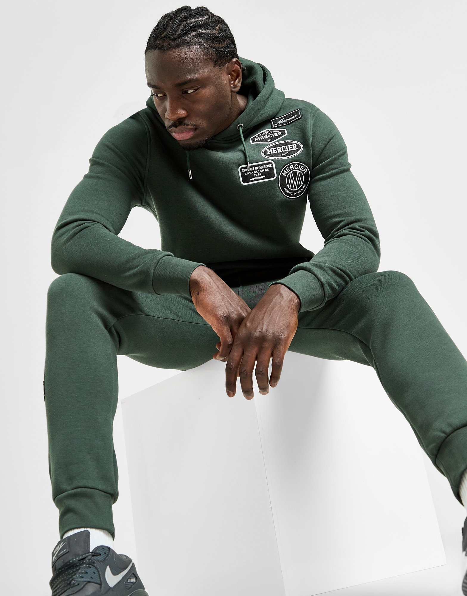 MERCIER Camisola com Capuz Mono Badge em Verde | JD Sports