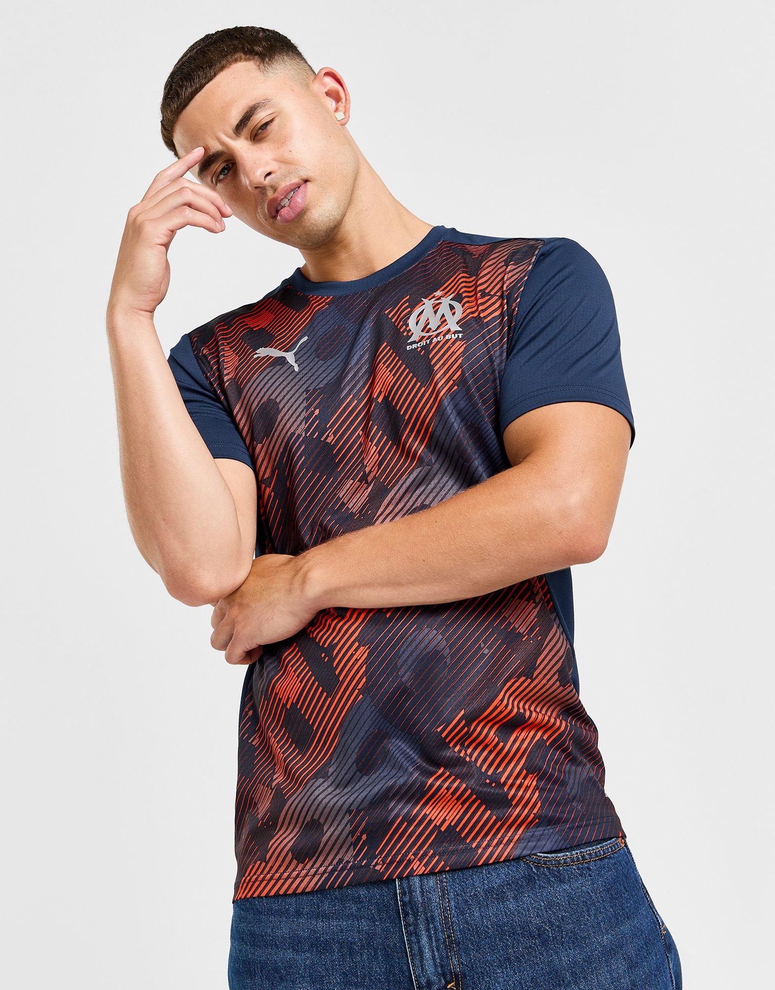 PUMA Maillot d'avant Match Olympique de Marseille Homme Blauw- JD ...