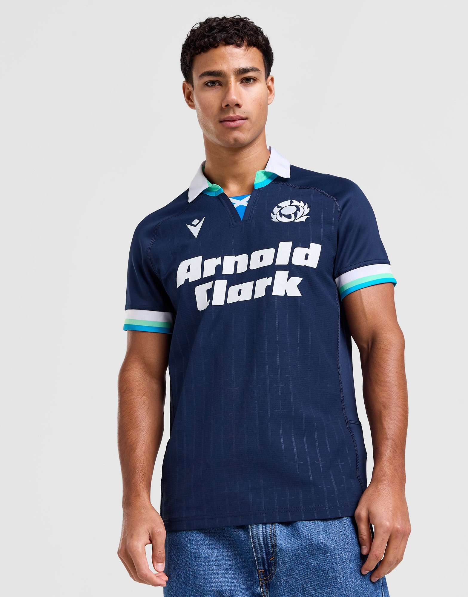 Macron Scotland Rugby 2024/25 Match Home Shirt in Celeste | JD Sports