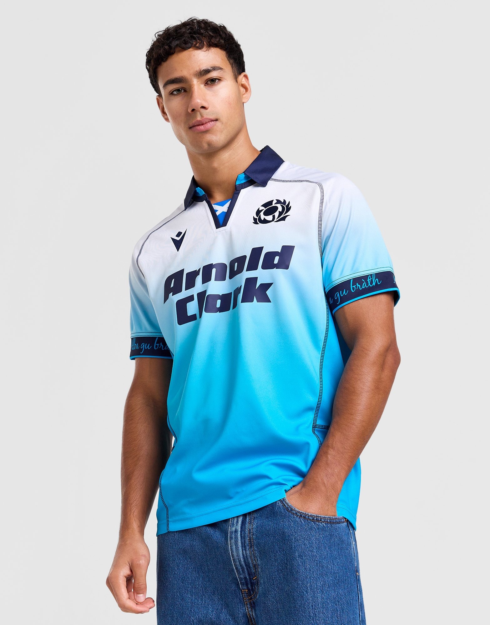 Macron Scotland Rugby 2024/25 Away Shirt em Azul | JD Sports