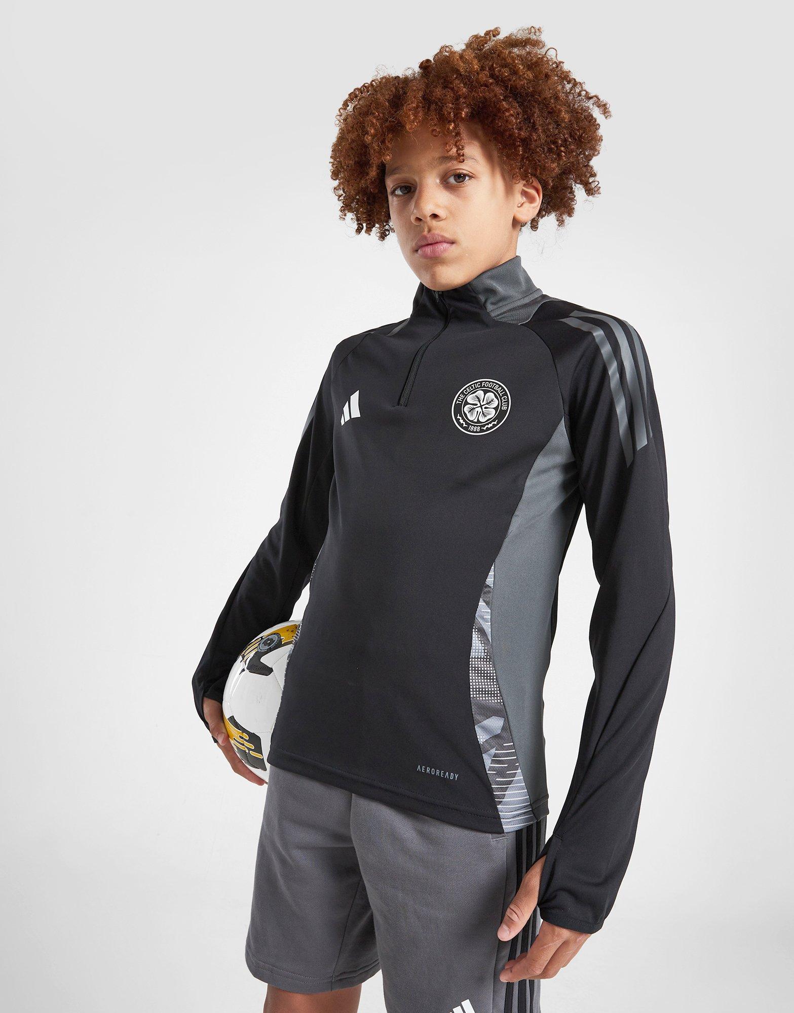 Black adidas Celtic Fc Training 1/4 Zip Top Junior Pre Order - JD Sports