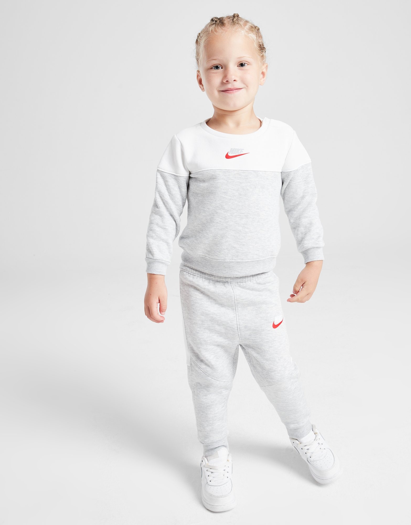 Grey Nike Colour Block Futura Crew Tracksuit Infant Jd Sports
