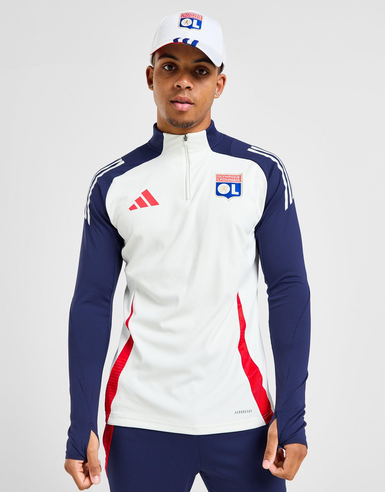 White adidas Olympique Lyon Training Top - JD Sports