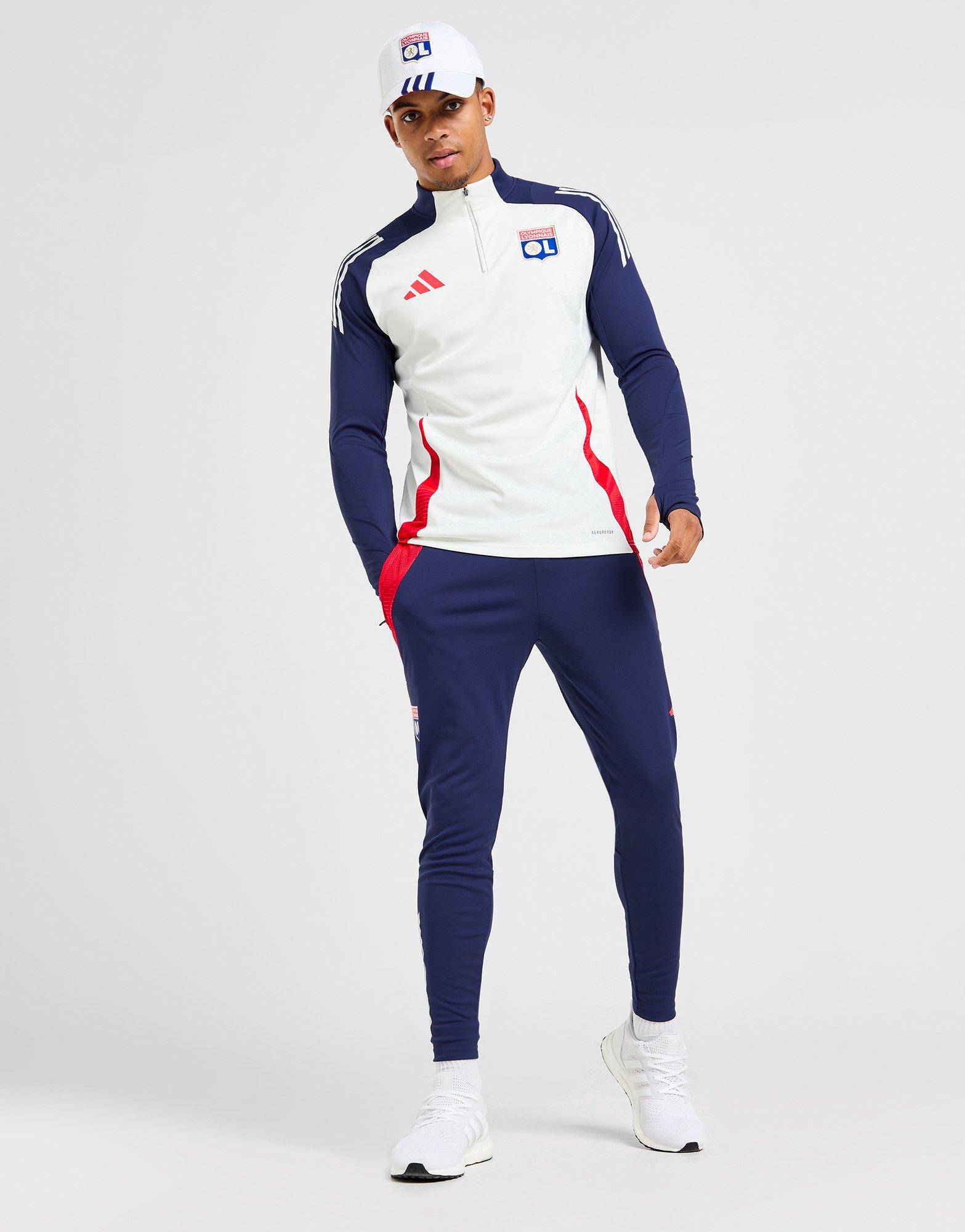 White adidas Olympique Lyon Training Top - JD Sports