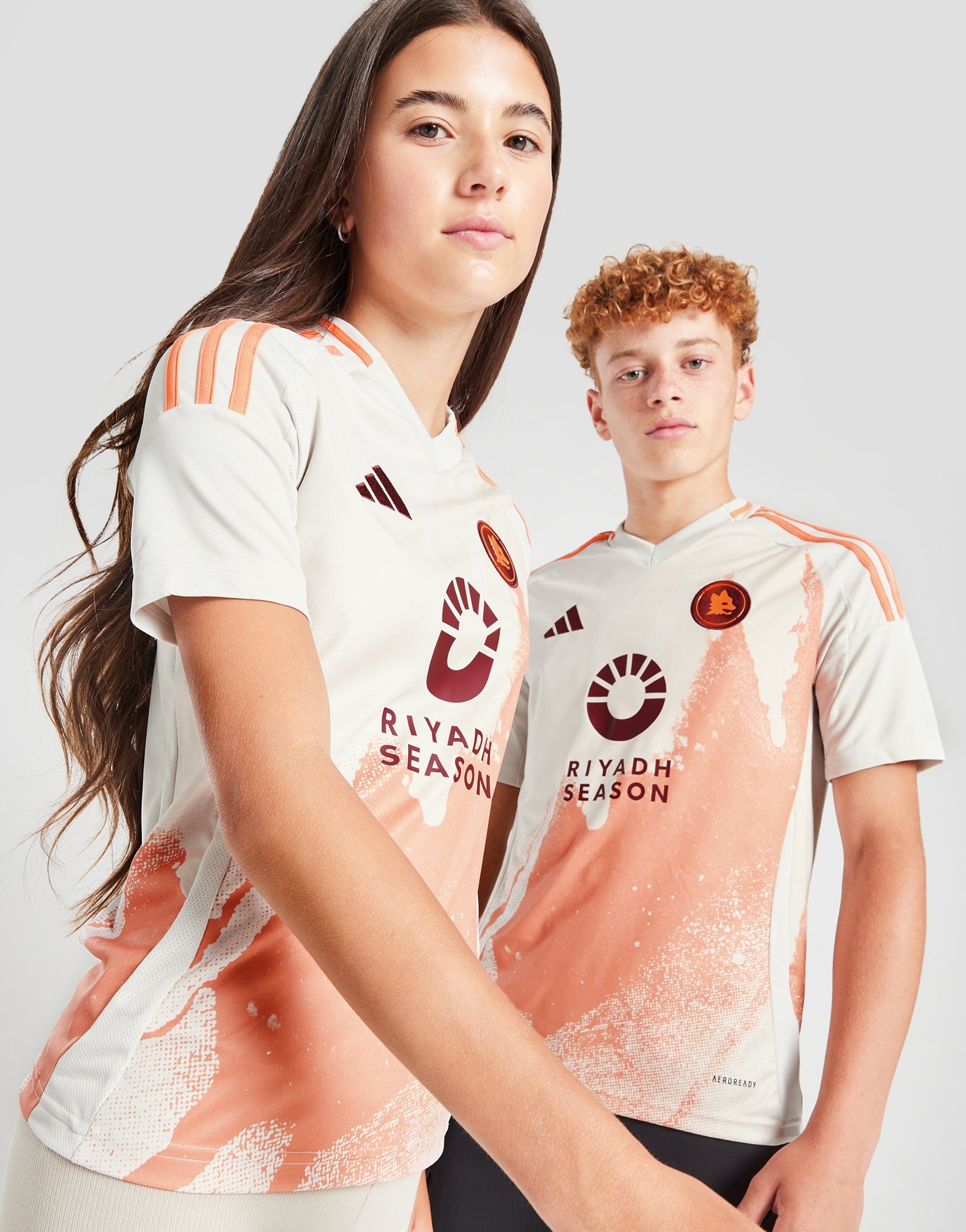 adidas Maillot Extérieur AS Roma 2024/25 Junior Gris- JD Sports France