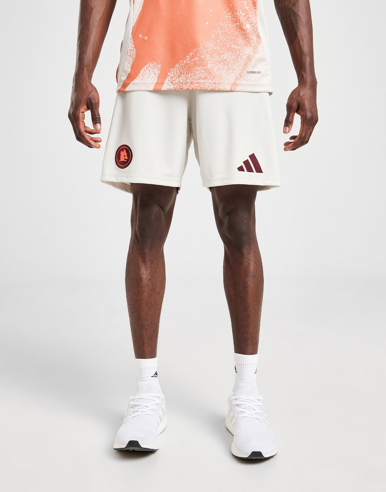 White adidas AS Roma 2024/25 Away Shorts - JD Sports Global