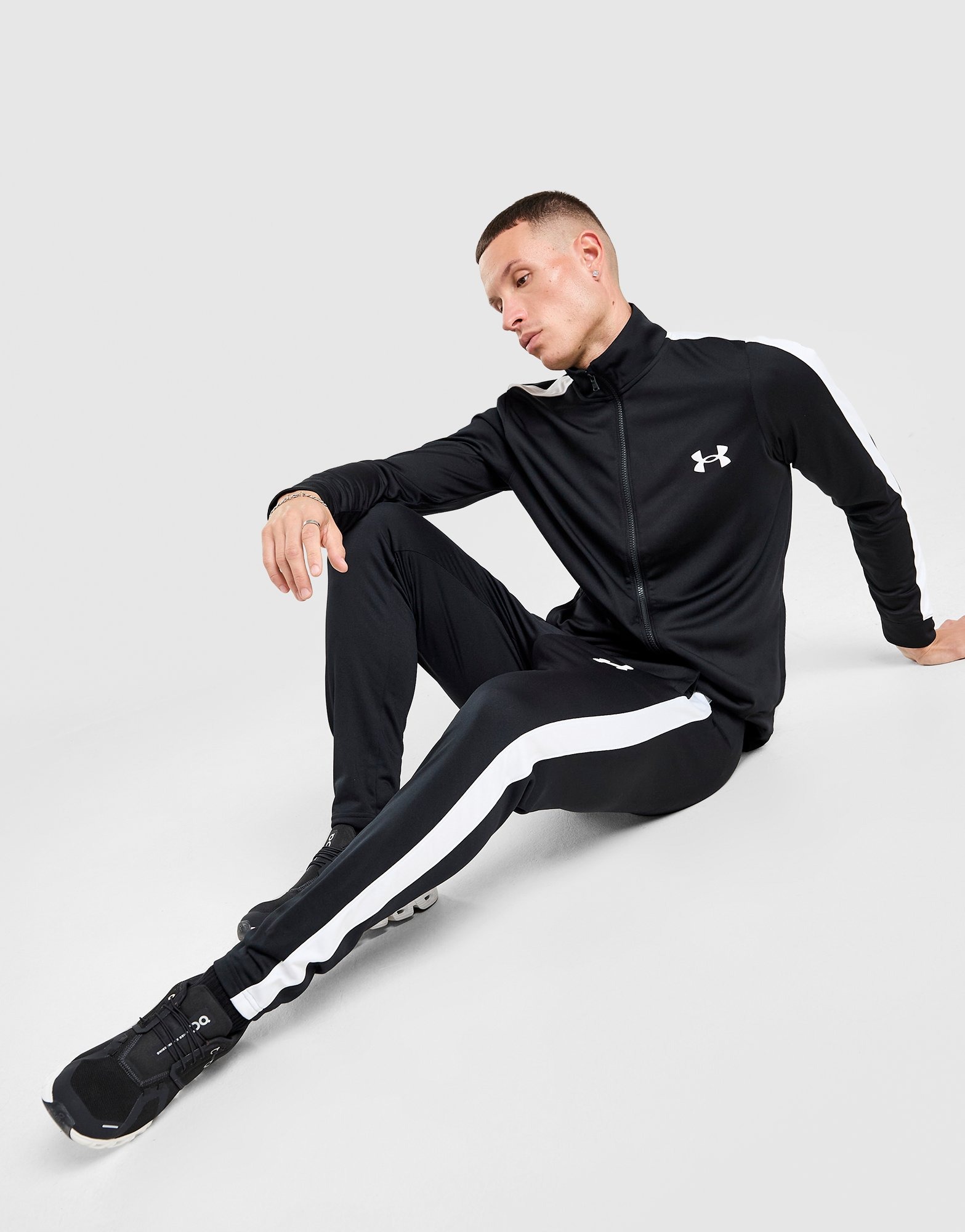 Black Under Armour Poly Tracksuit - JD Sports NZ
