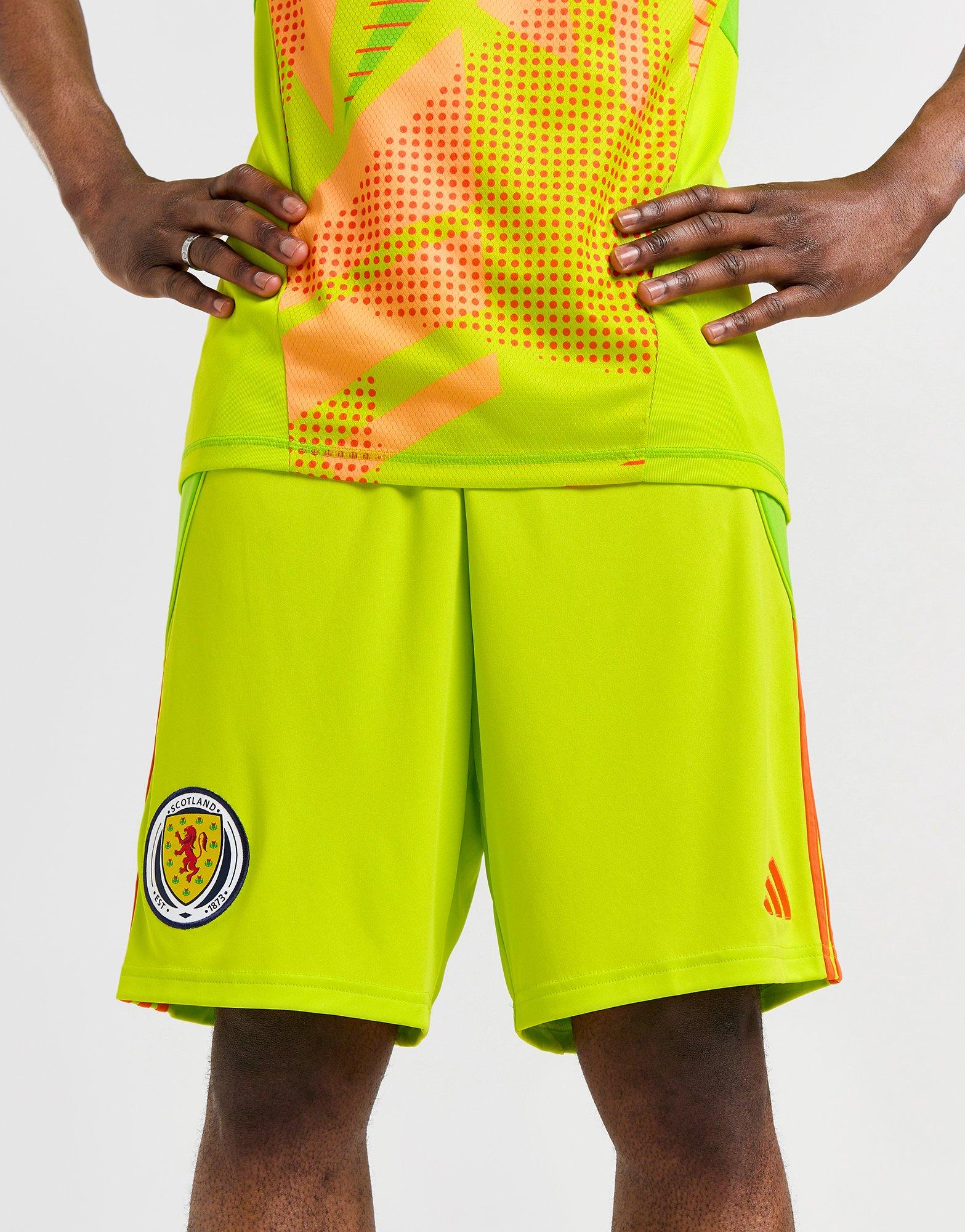 Yellow adidas Scotland 2024 Goalkeeper Home Shorts | JD Sports UK