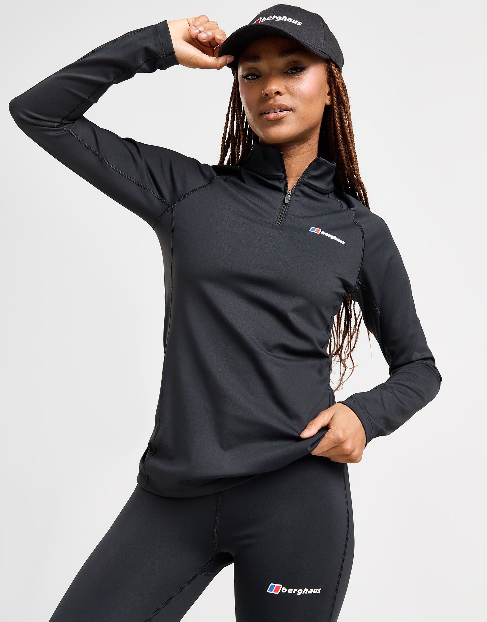 Black Berghaus Tech Mesh 1/4 Zip Top - JD Sports Global