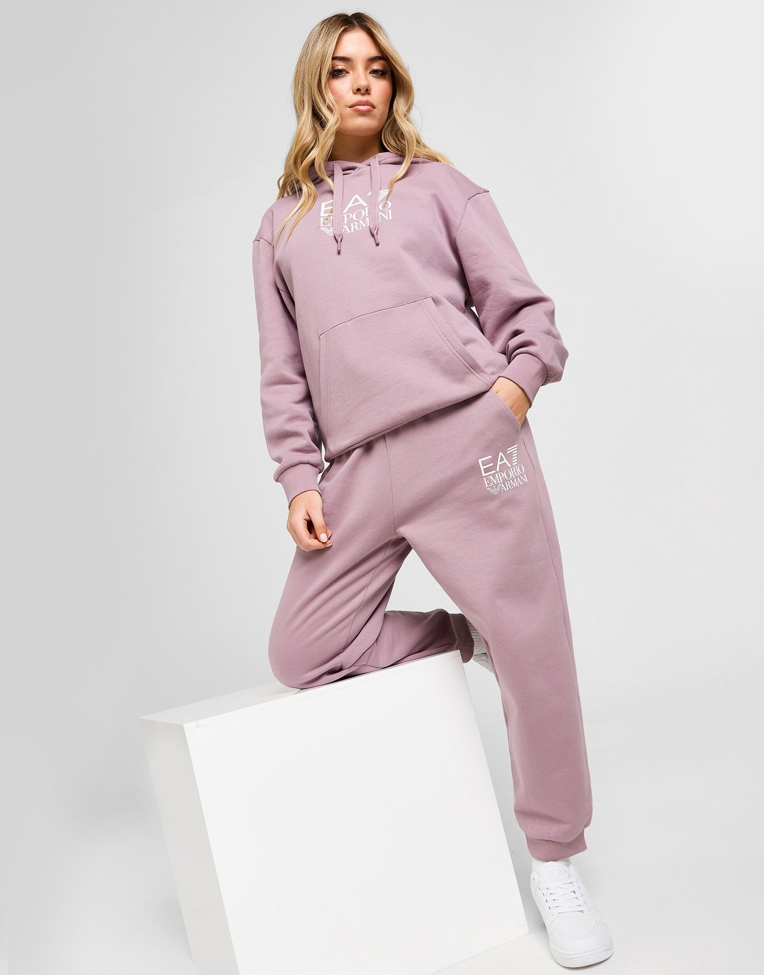 Paars EA7 Emporio Armani Box Logo Joggers - JD Sports Nederland