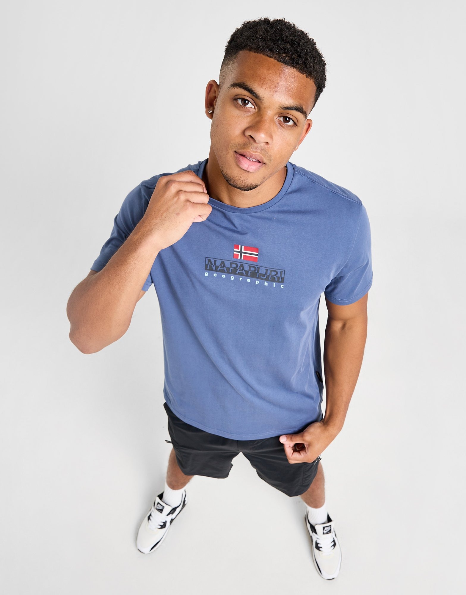 Blue Napapijri Sory Stack Logo T-Shirt - JD Sports Ireland