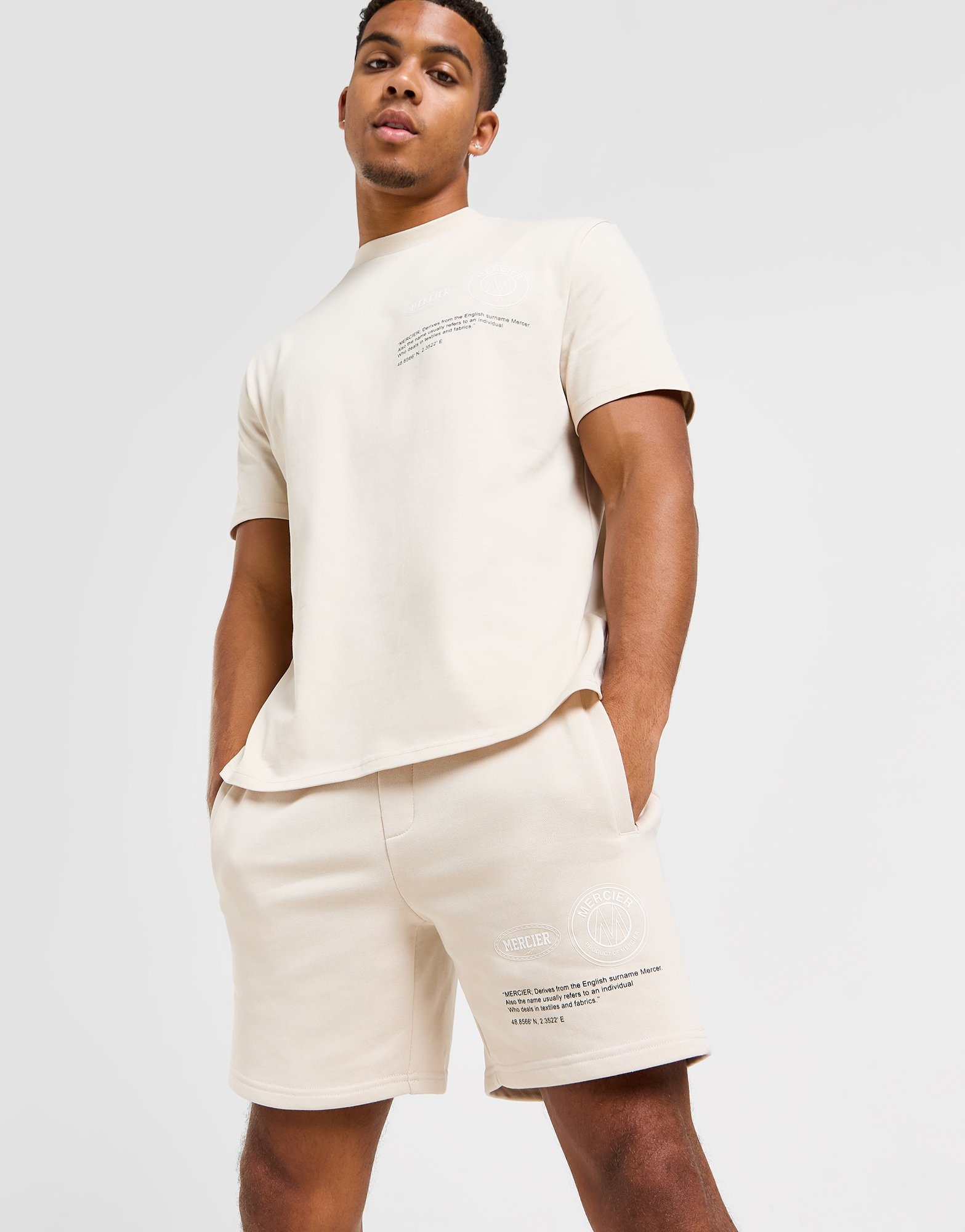 MERCIER Caruso Shorts in Beige | JD Sports