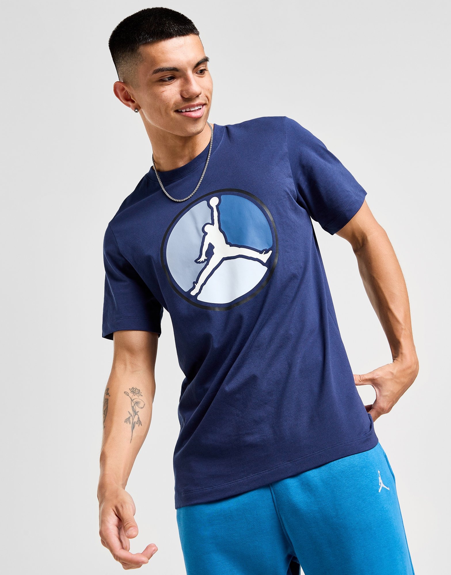 Blue Jordan Jumpman Circle T-Shirt - JD Sports Global