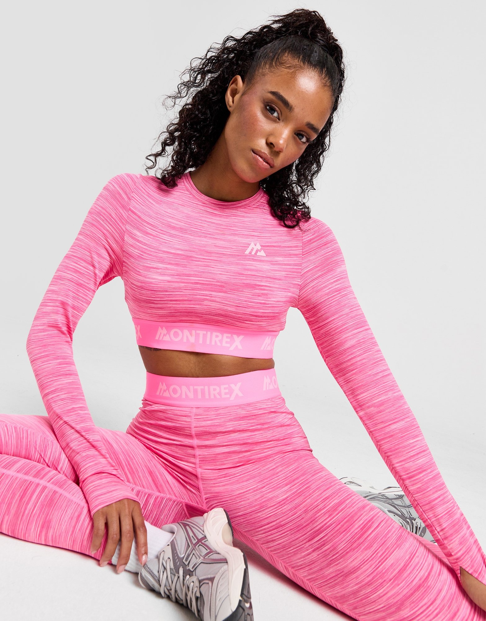 Pink MONTIREX Icon Lite Long Sleeve Crop Top - JD Sports NZ