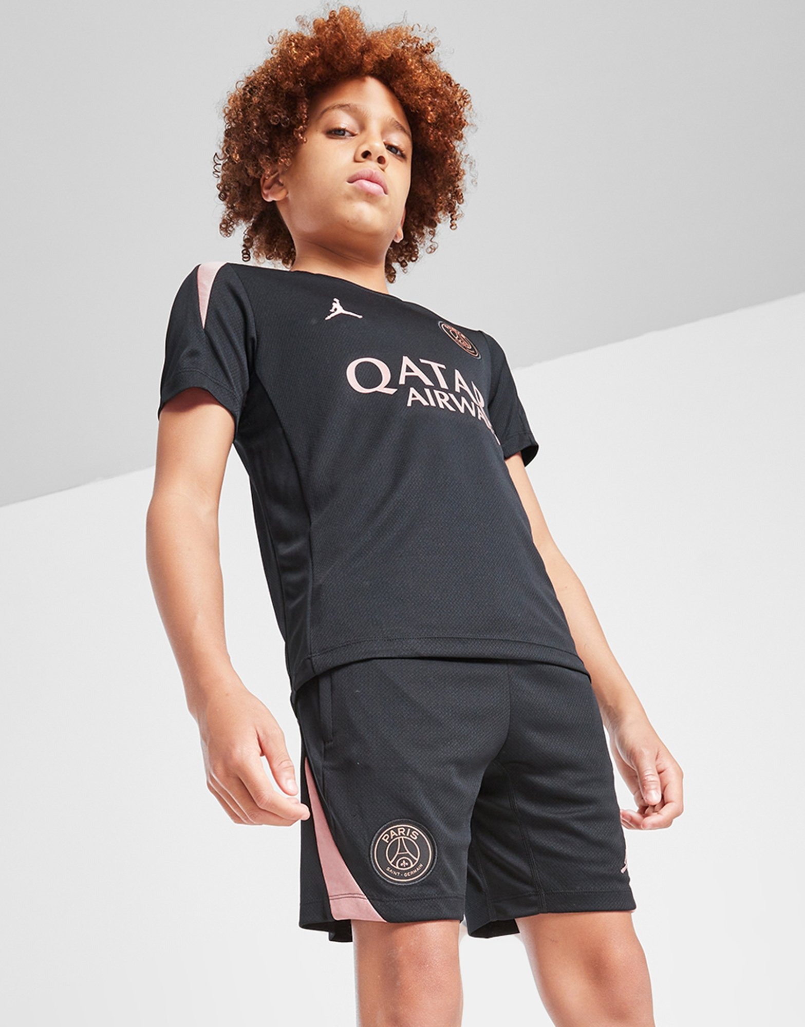 Black Jordan Paris Saint Germain Strike Shorts Junior - JD Sports