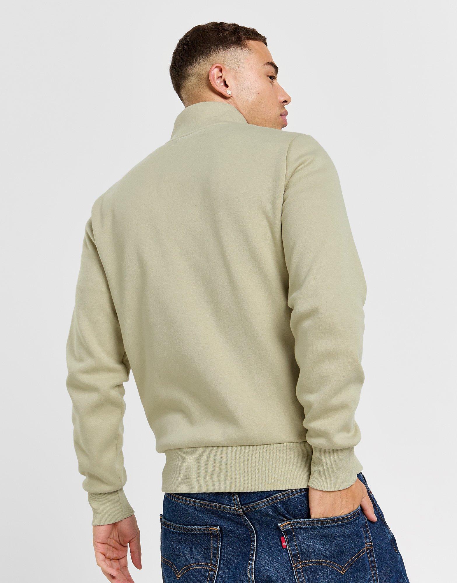 Brown Fred Perry Badge 1/2 Zip Sweatshirt | JD Sports UK