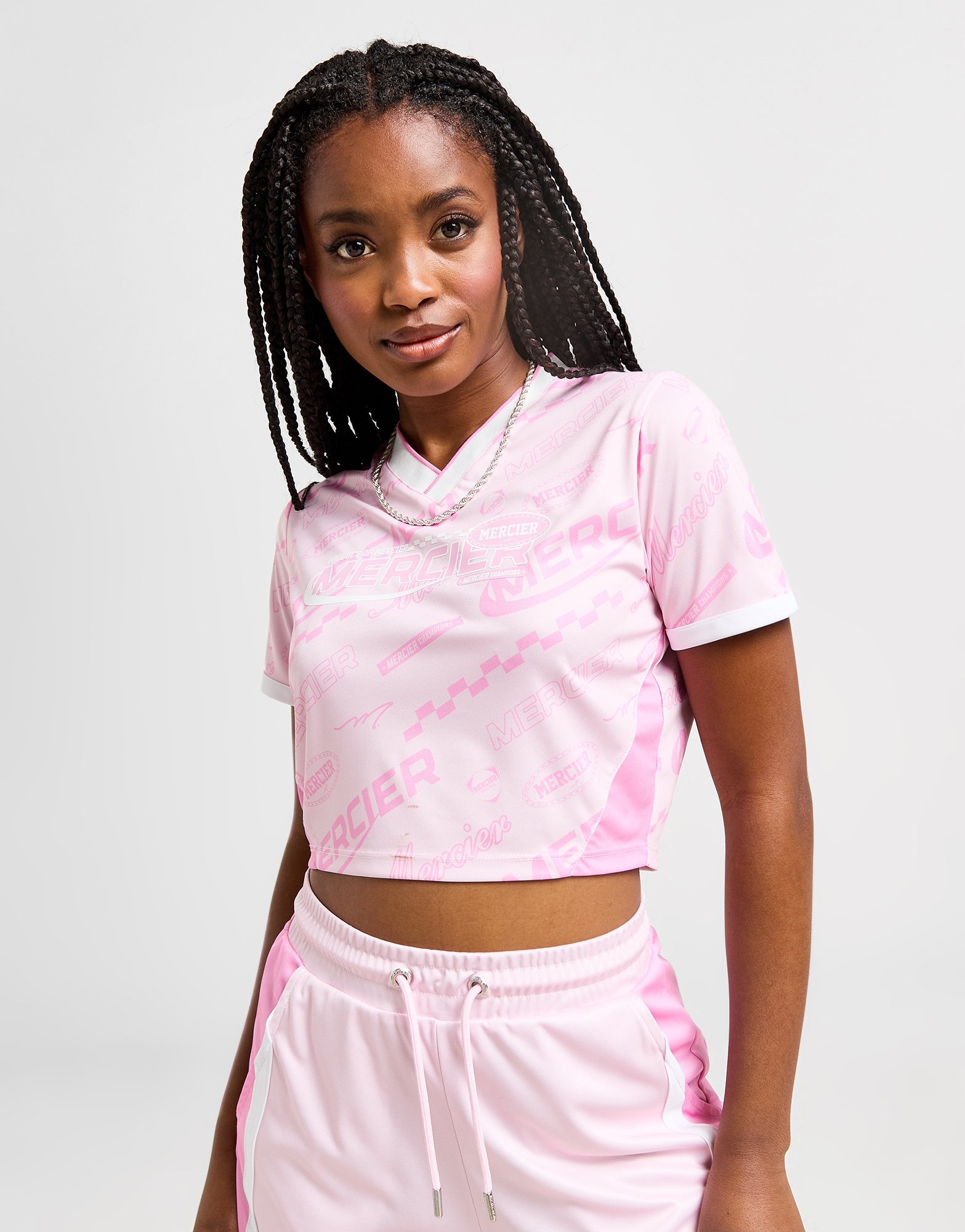 Pink MERCIER Score Crop T-Shirt - JD Sports Global