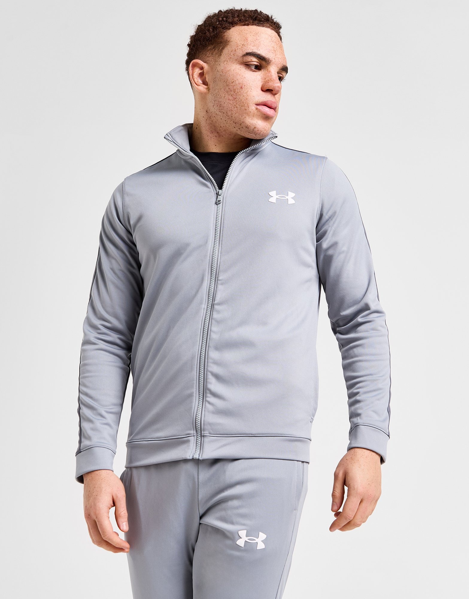 Grey Under Armour Ua Poly Track Top Jd Sports Global