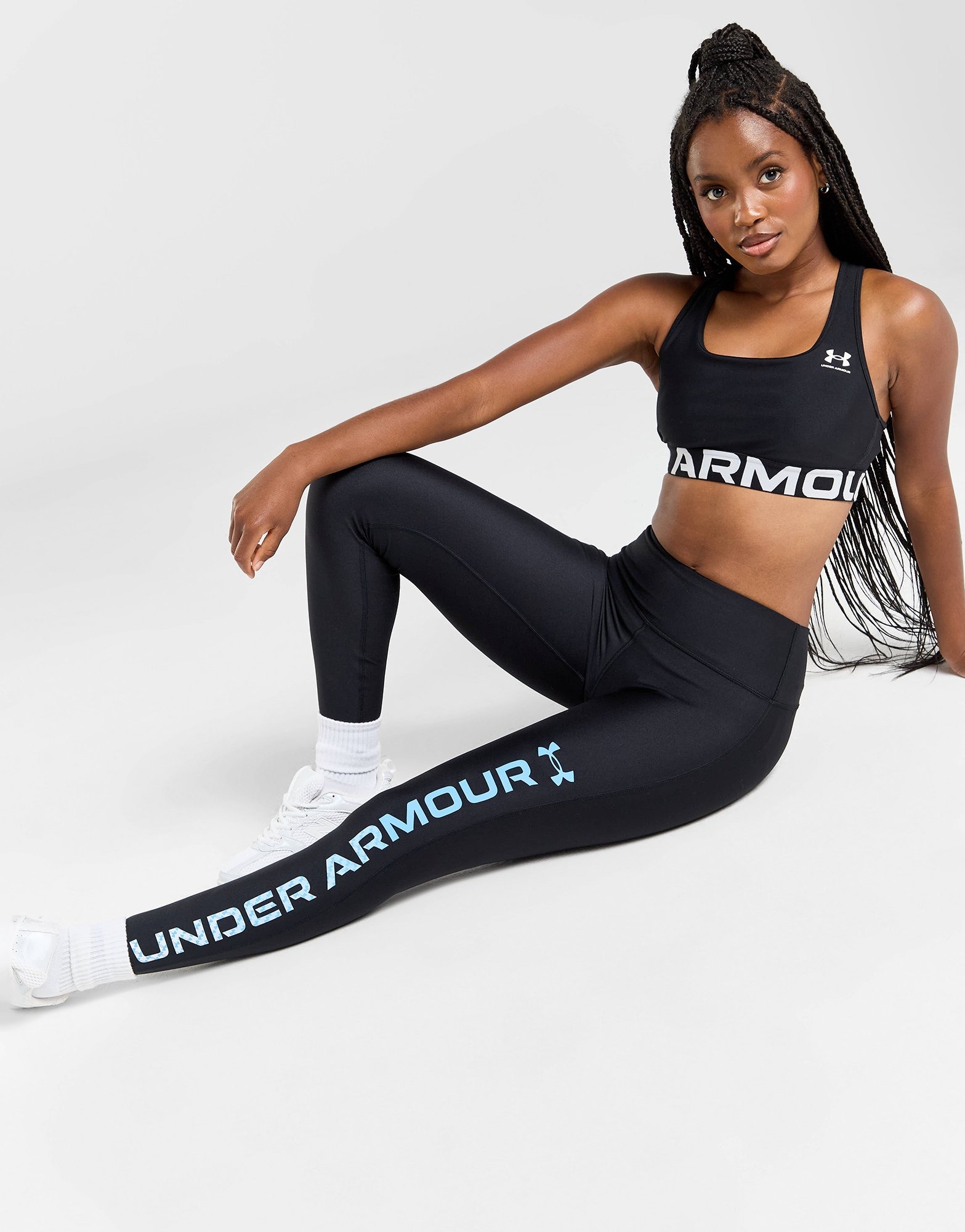 Black Under Armour Large Wordmark Leggings Jd Sports Ireland