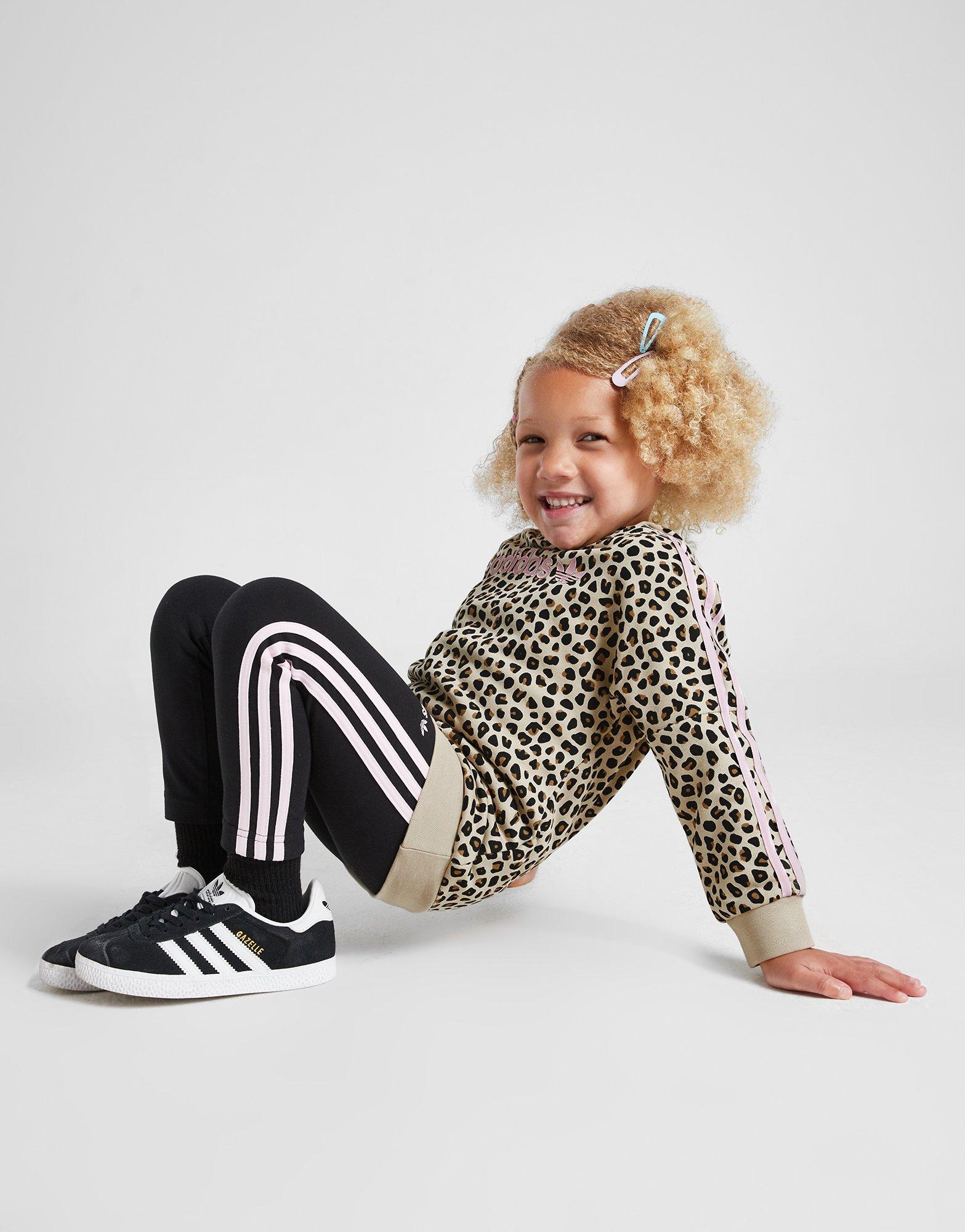 Brown adidas Originals Girls' Leopard Print Hooded Tracksuit Infant ...