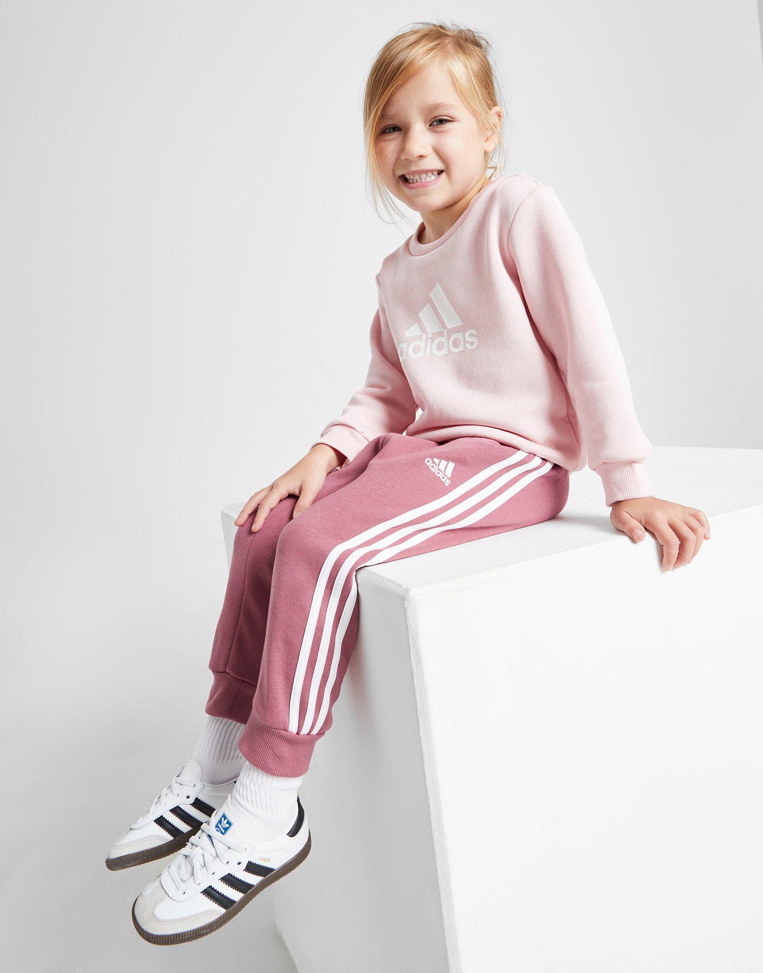 Pink adidas Girls' Badge of Sport Crew Tracksuit Infant - JD Sports NZ