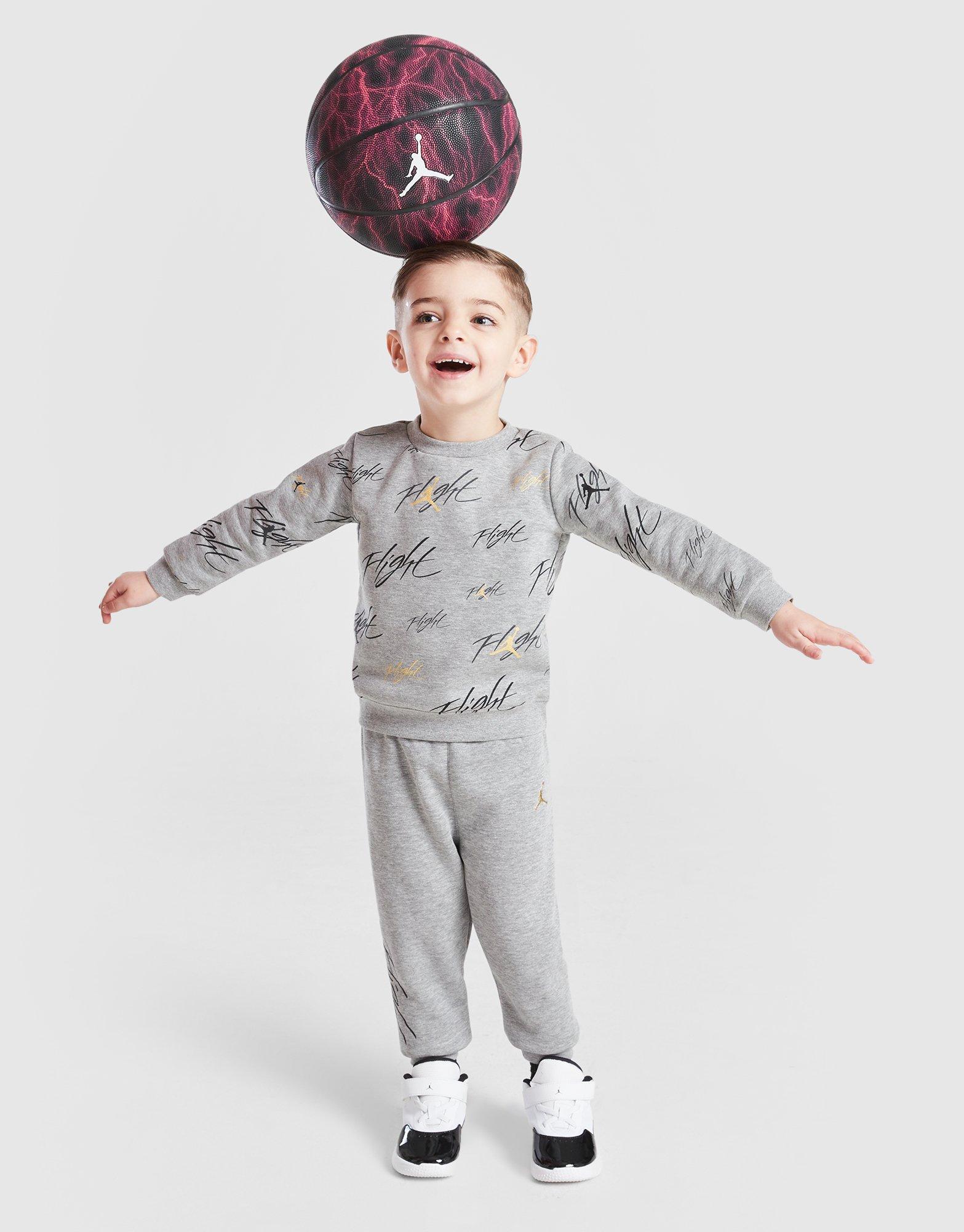 Grey Jordan All Over Print Crew/joggers Set Infant - JD Sports