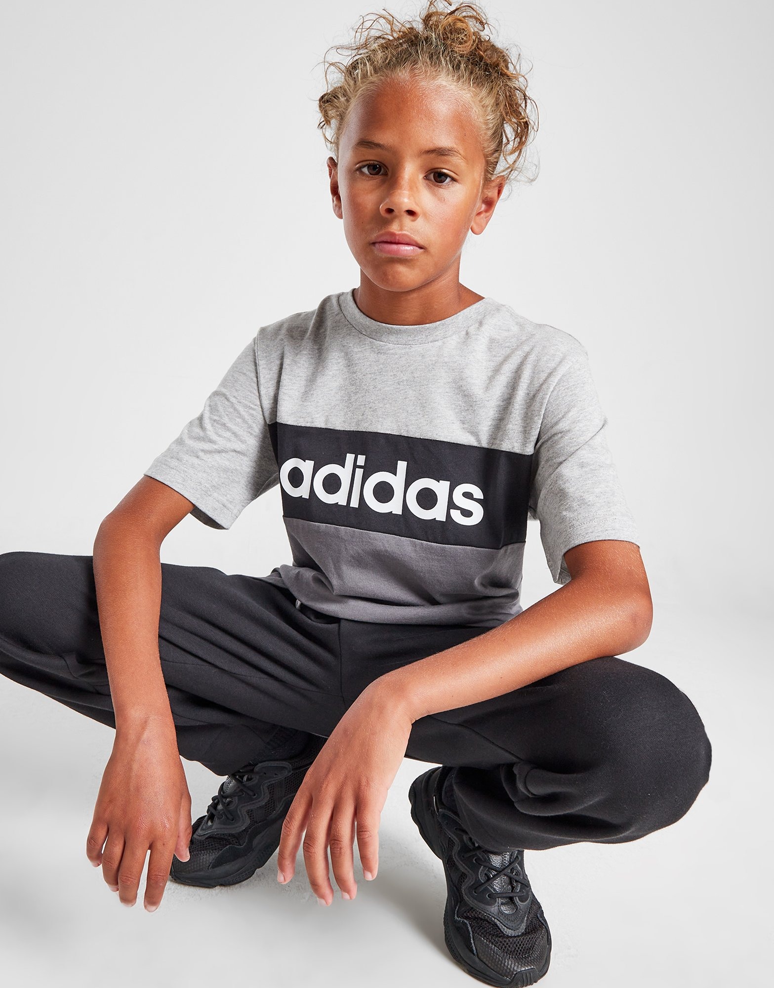 Grijs adidas Badge Of Sport Colour Block T-Shirt Junior - JD Sports ...