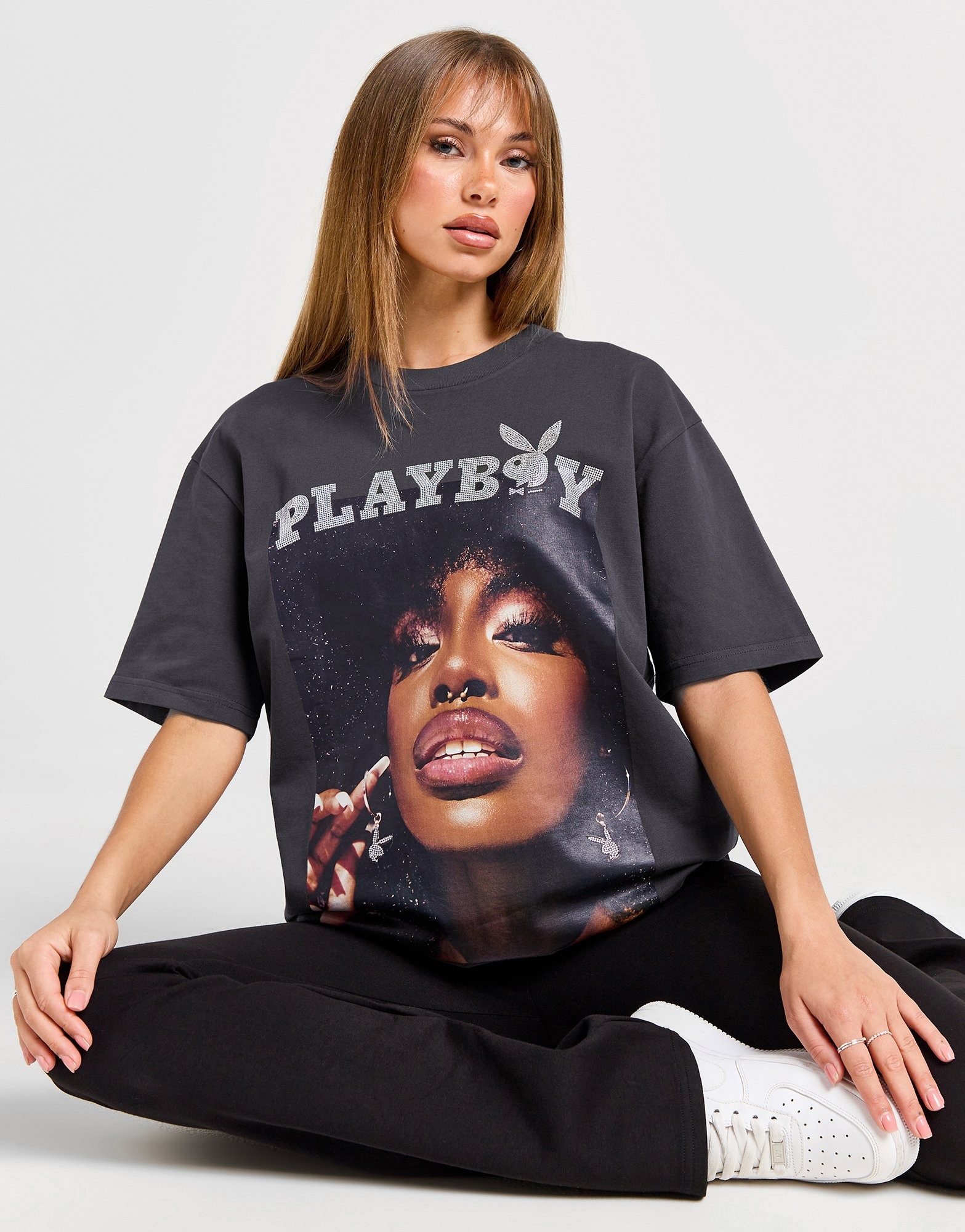Playboy T-shirt Diamonte Naomi Nash Femme Noir- JD Sports France
