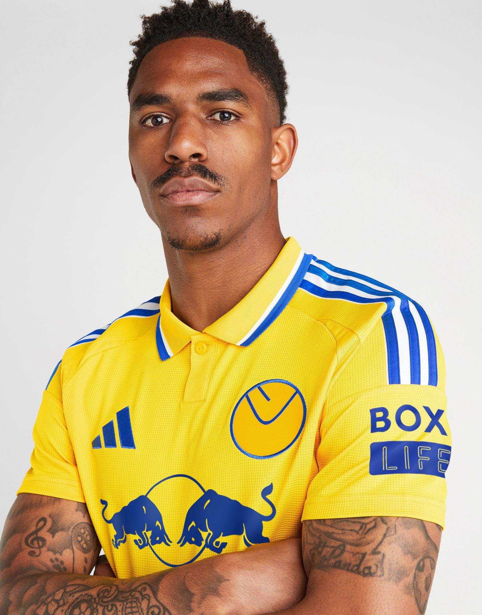 Yellow Blue Football Jersey Adidas Leeds United FC 2024/25 Away Shirt
