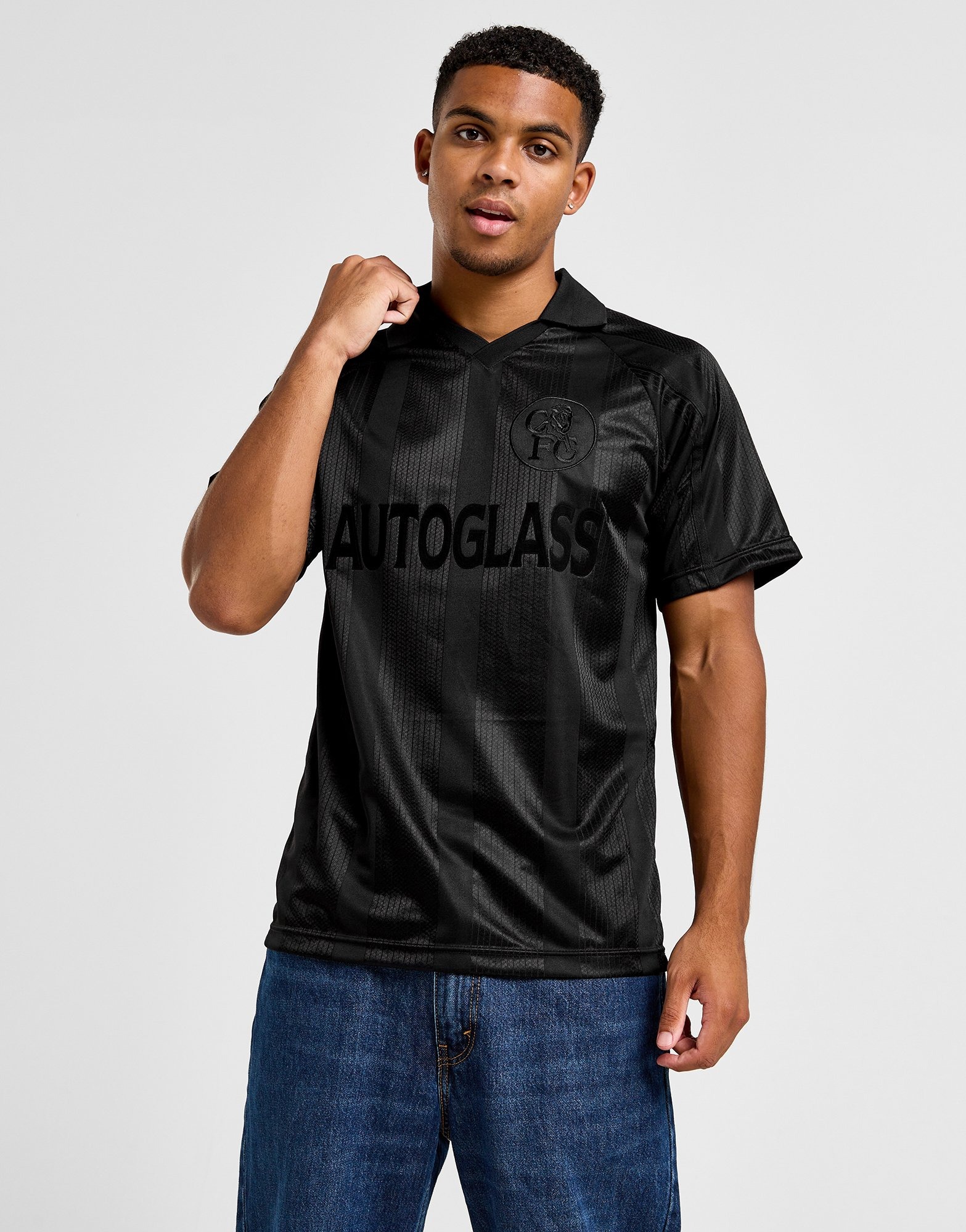 Black Score Draw Chelsea FC '98 Retro Blackout Shirt | JD Sports UK