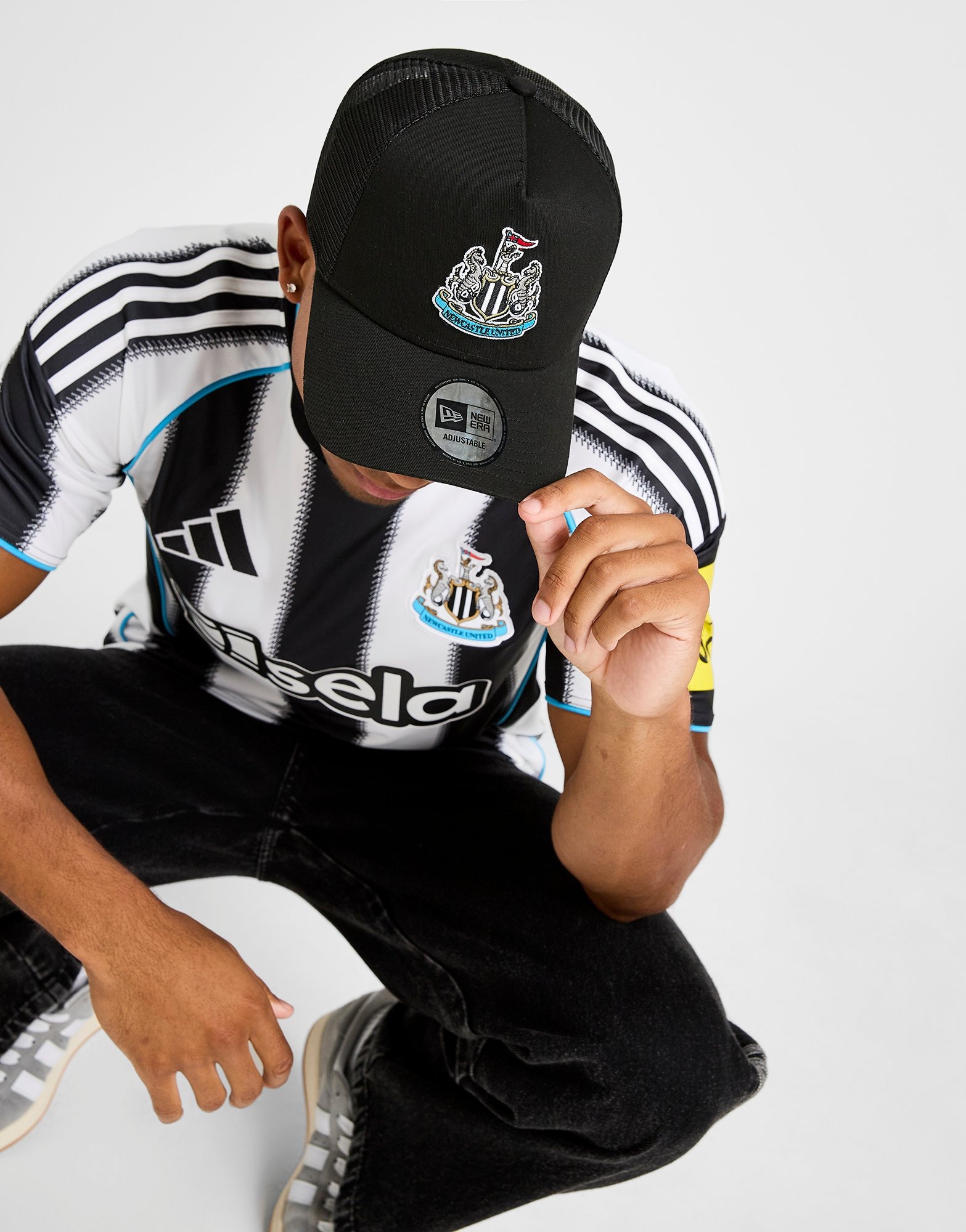 Black New Era Newcastle United FC E-Frame Trucker Cap - JD Sports Global