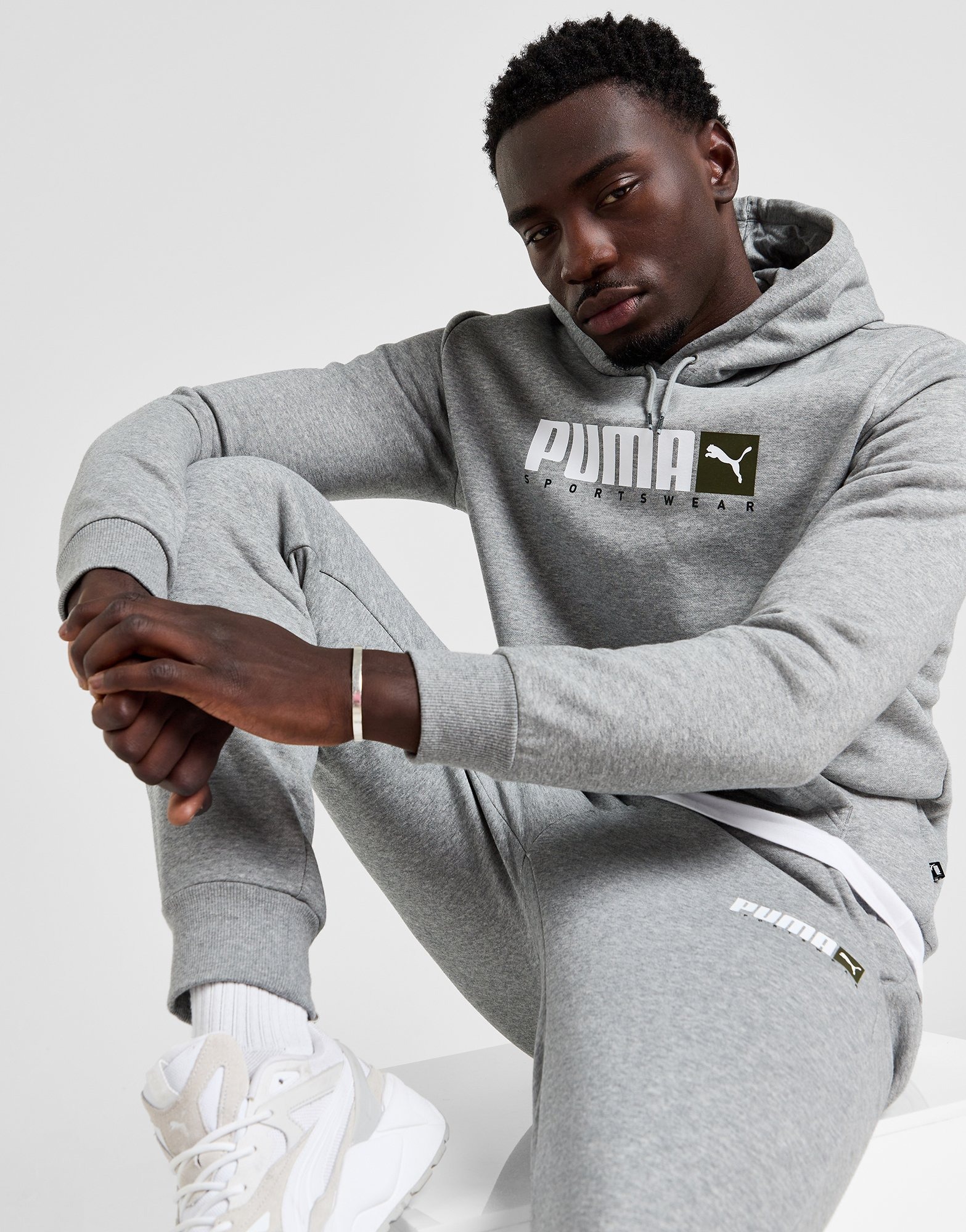 Grey PUMA Core Sportswear Hoodie - JD Sports Australia