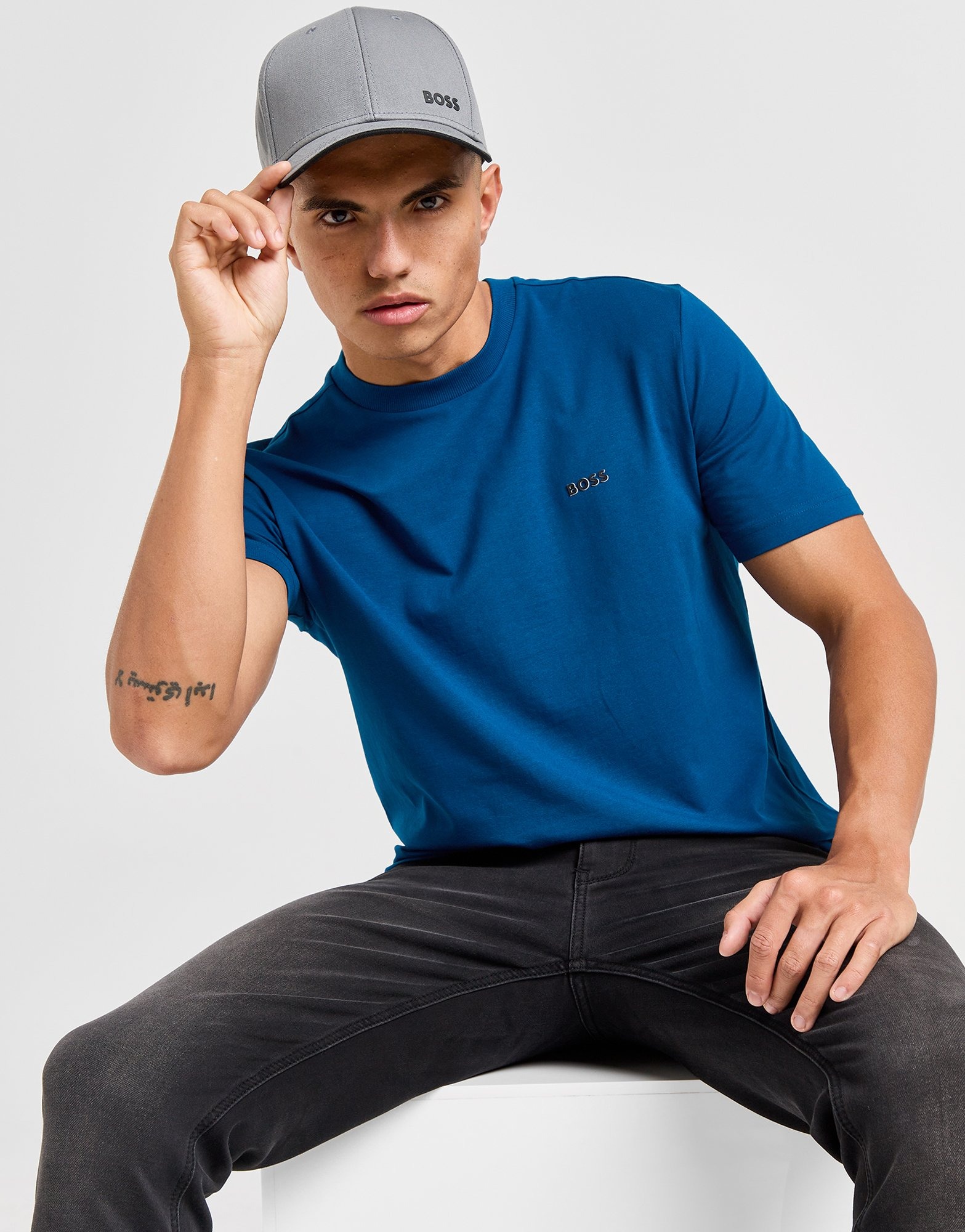 Blue BOSS Core T-Shirt - JD Sports Global