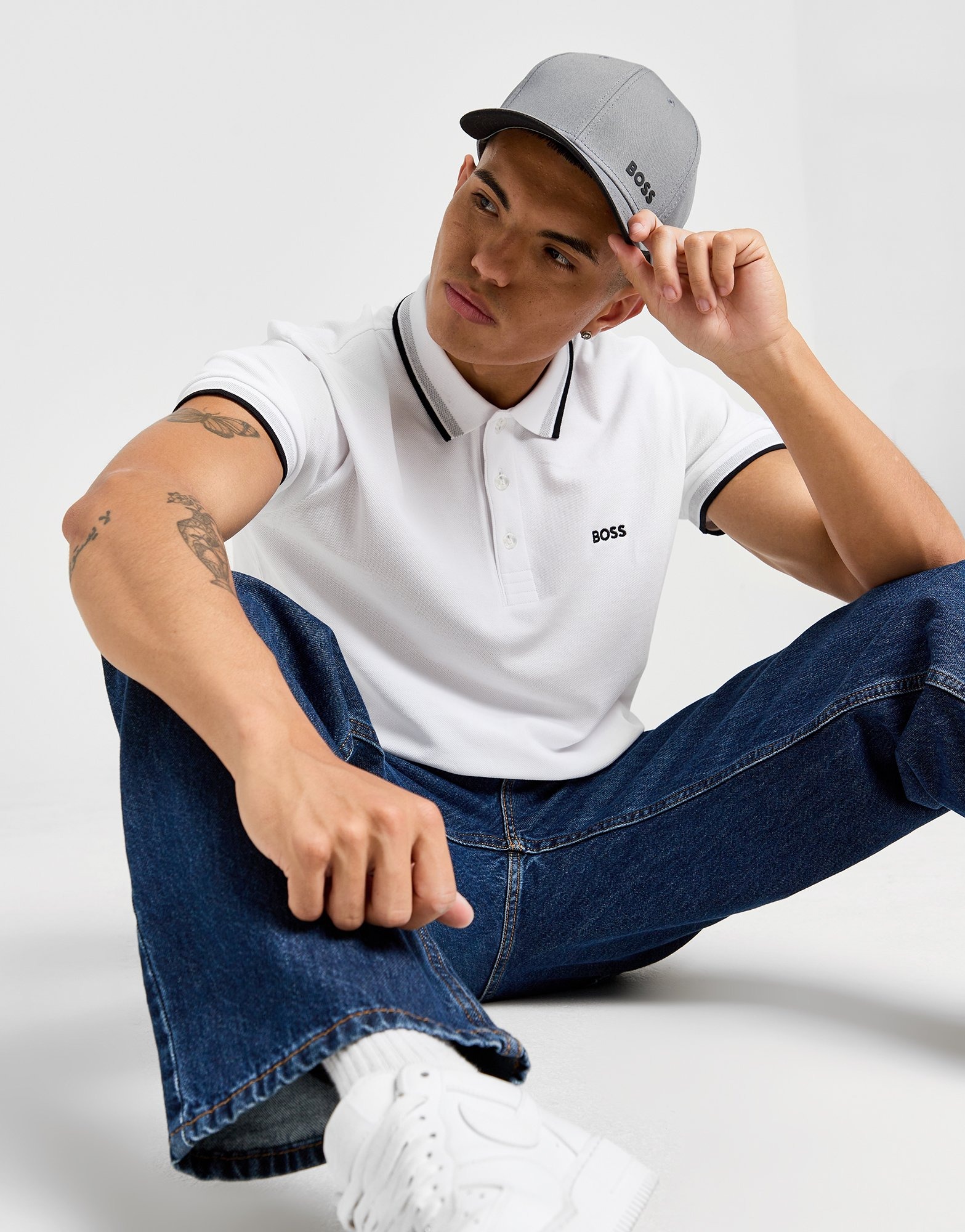 White BOSS Core Paddy Polo Shirt - JD Sports Global