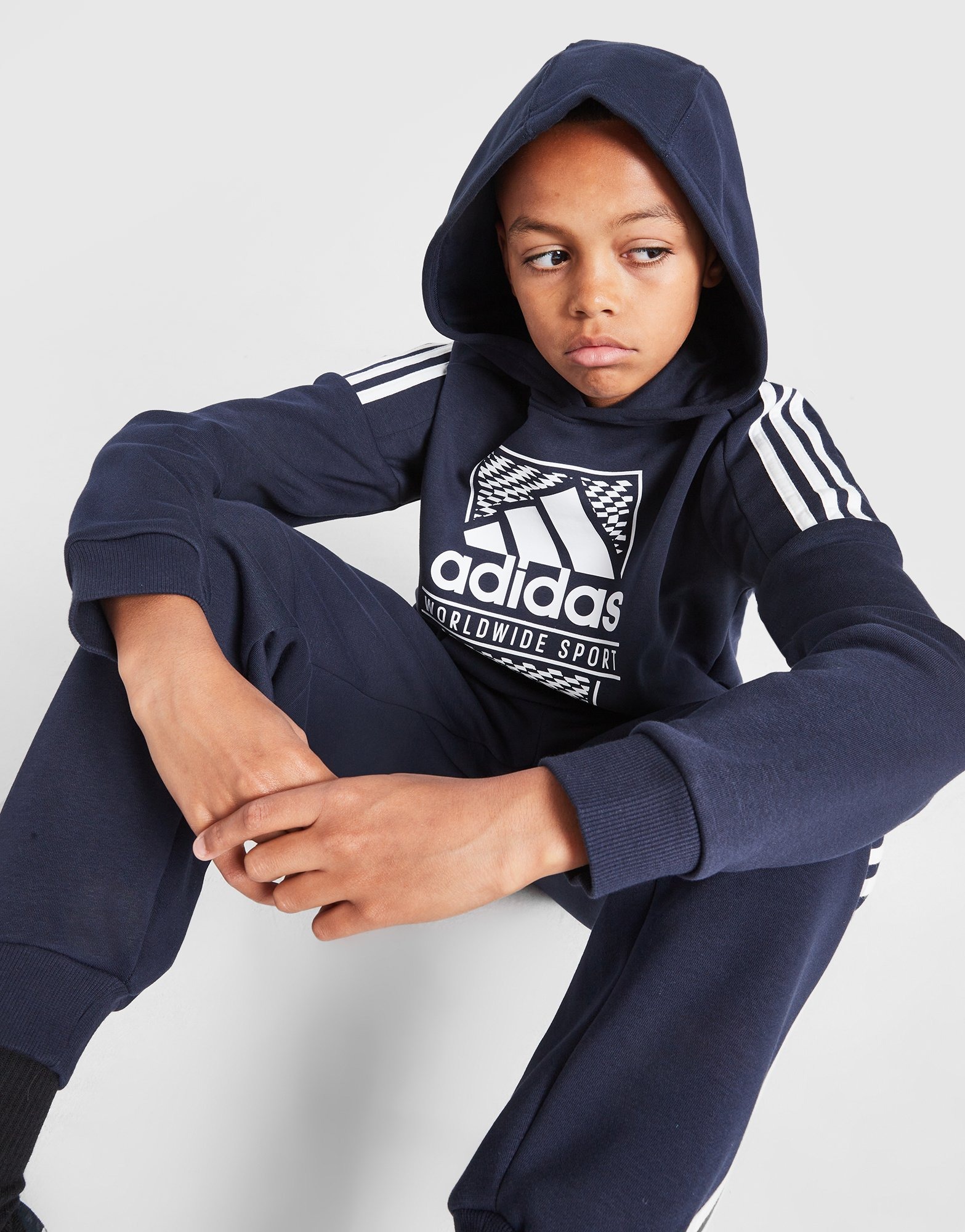 adidas Box Logo Trainingsanzug Kinder Blau - JD Sports Deutschland