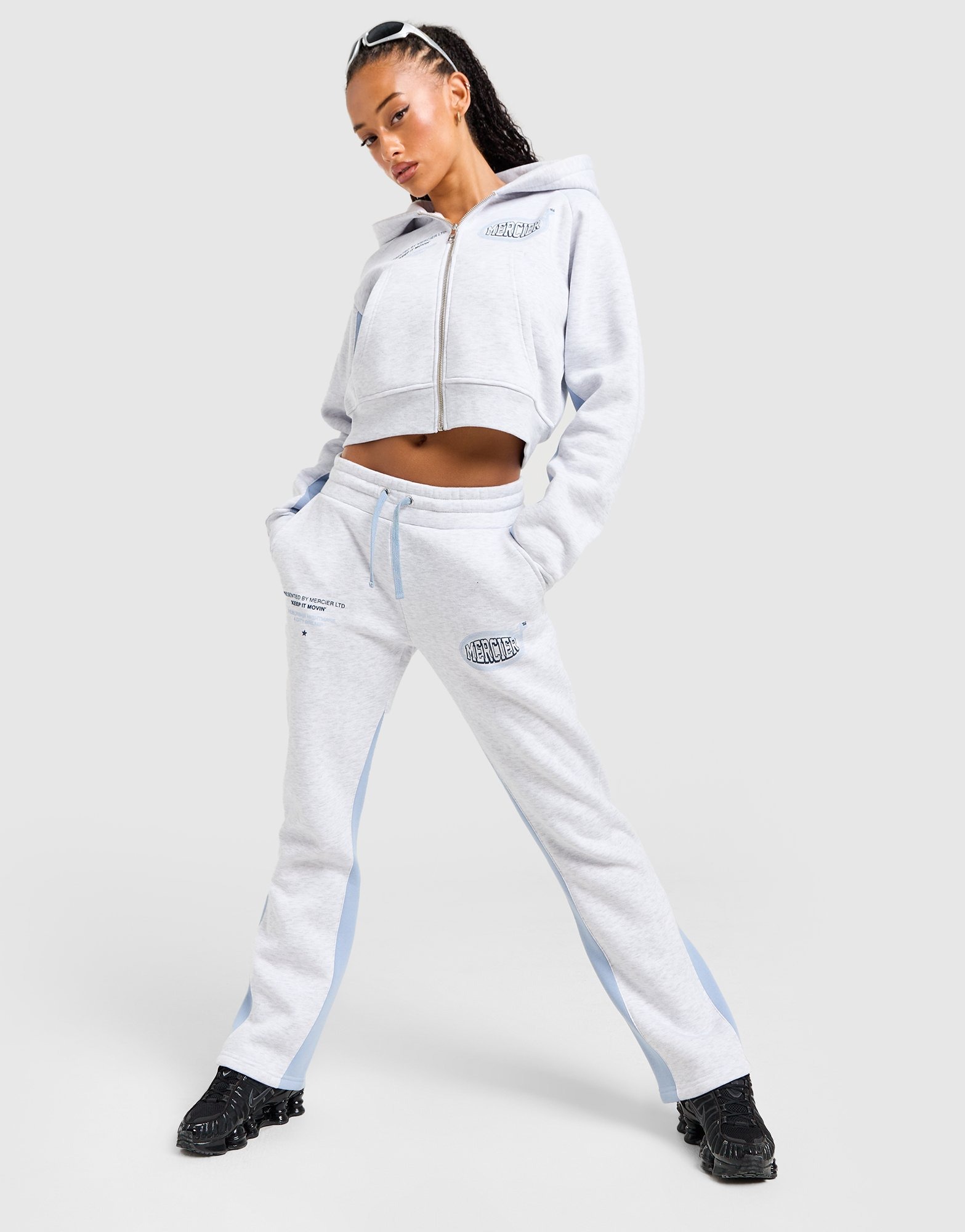 MERCIER Pantalon de jogging Y2K Wide Leg Femme Gris- JD Sports France