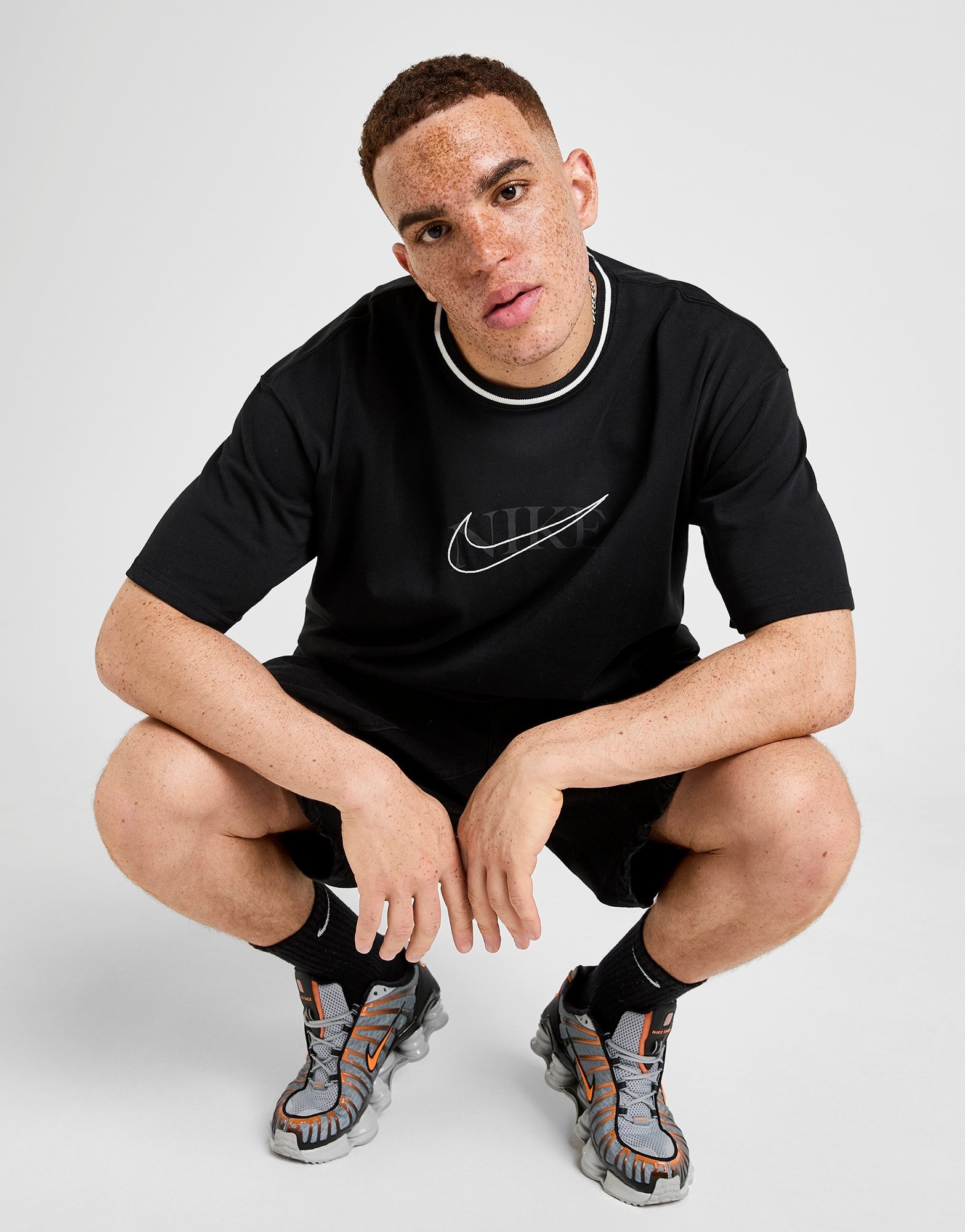 Nike Chain Stitch T-Shirt Noir- JD Sports France