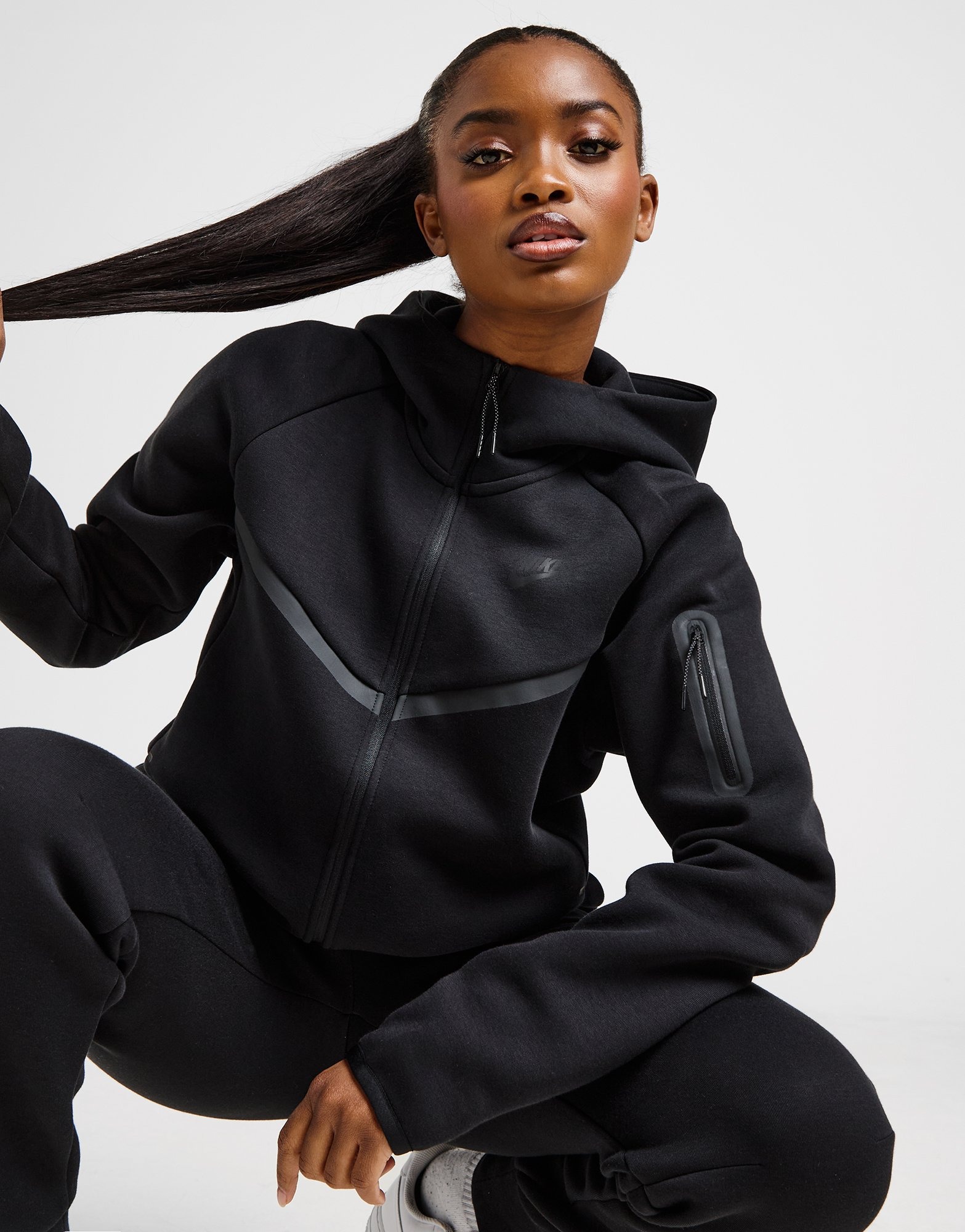 Nike Sudadera Con Capucha Tech Fleece Zip En Negro Jd Sports España