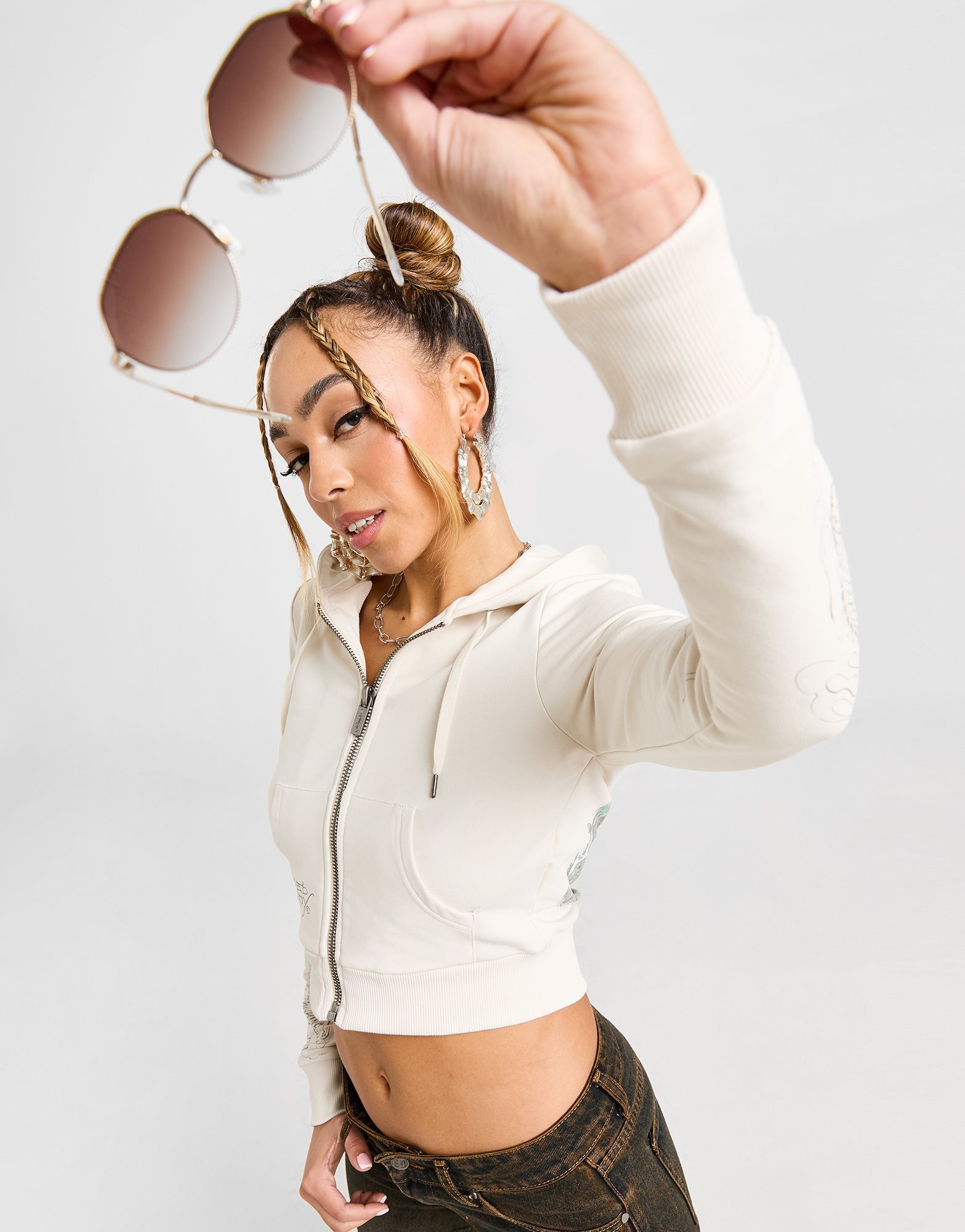 White Ed Hardy Dragon Full Zip Hoodie - JD Sports Global