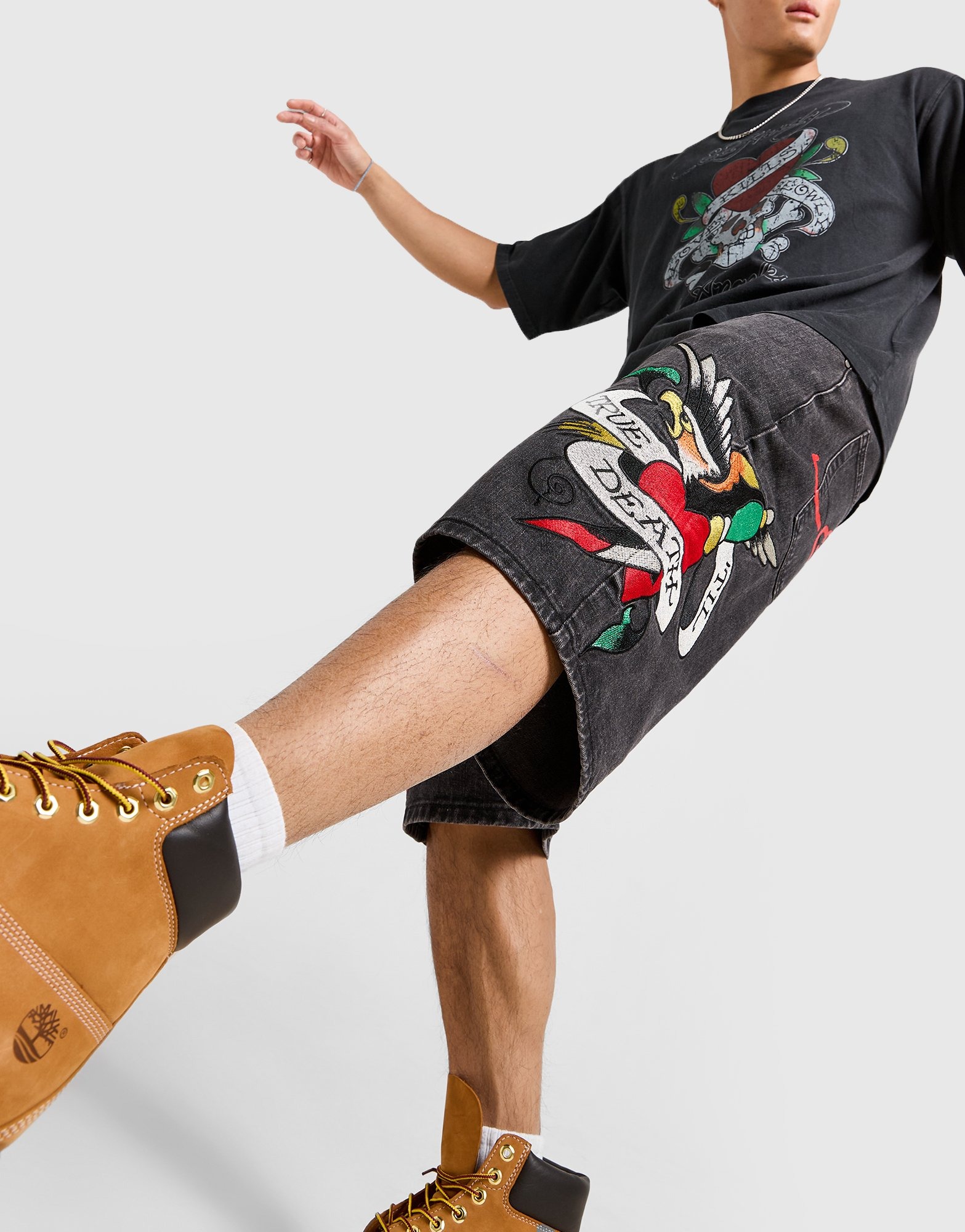 Ed Hardy Calções de Ganga em Preto | JD Sports