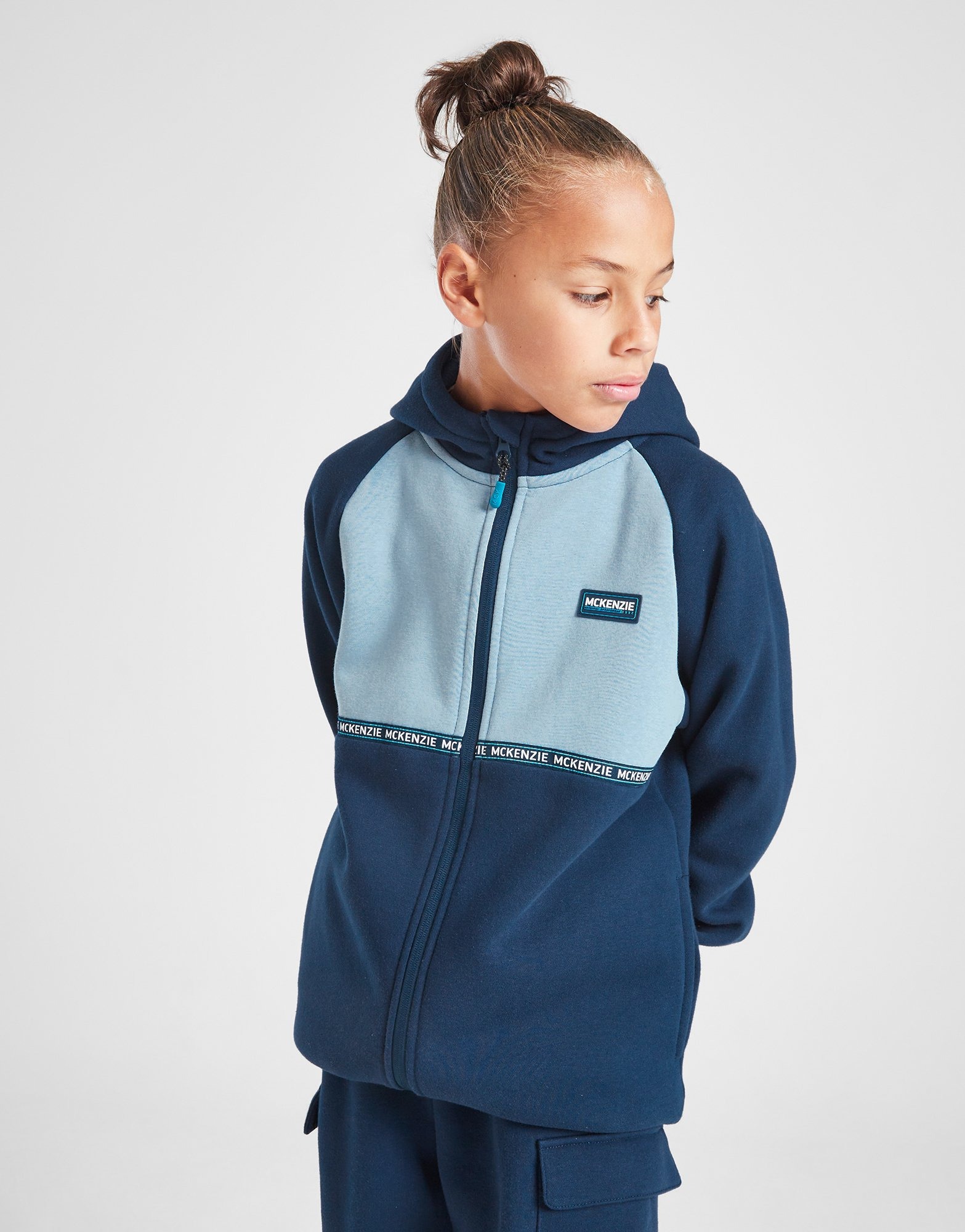 Blue McKenzie Astra Fleece Full Zip Hoodie Junior - JD Sports NZ