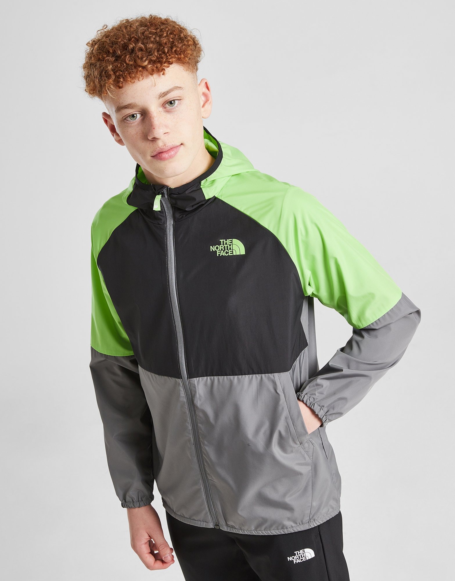 Grey The North Face Performance Windrunner Jacket Junior - JD Sports Global