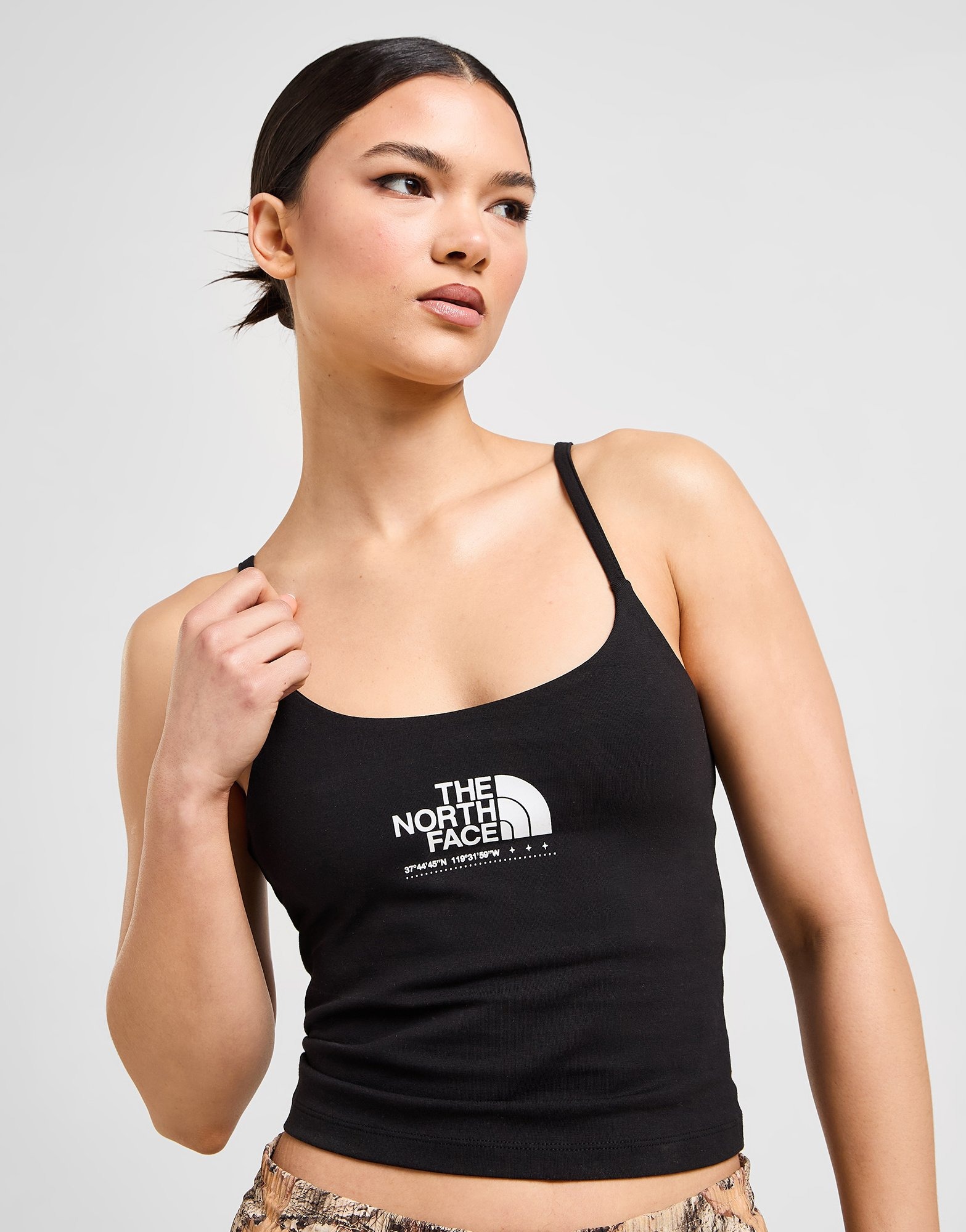 Black The North Face Tech Shine Slim Tank Top | JD Sports UK