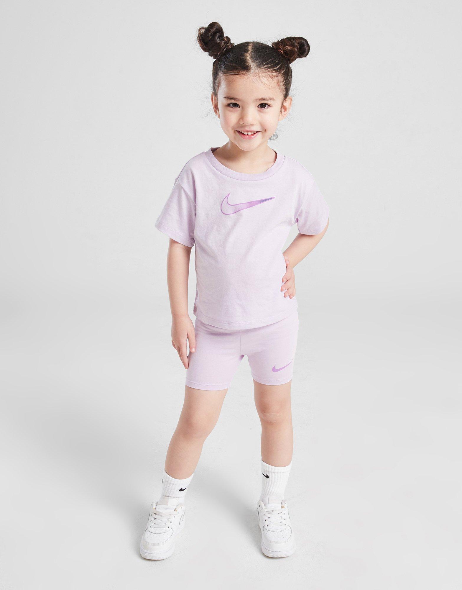 Purple Nike Girls' Swoosh T-Shirt/Shorts Set Infant - JD Sports NZ