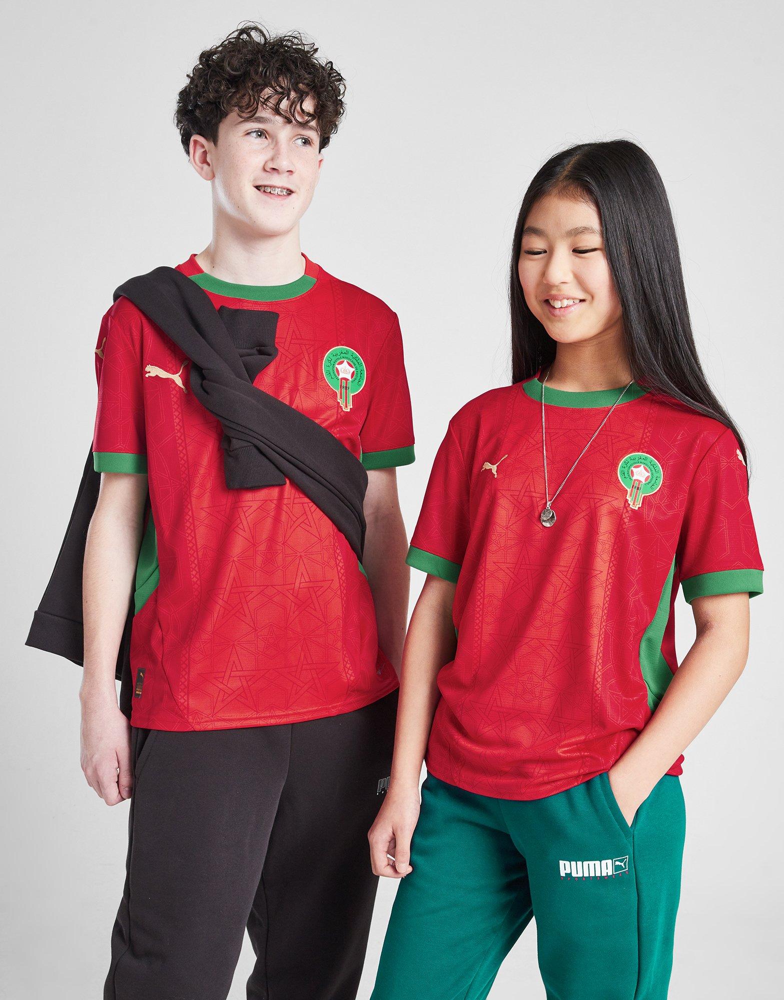 Red PUMA Morocco 2025 Home Shirt Junior - JD Sports