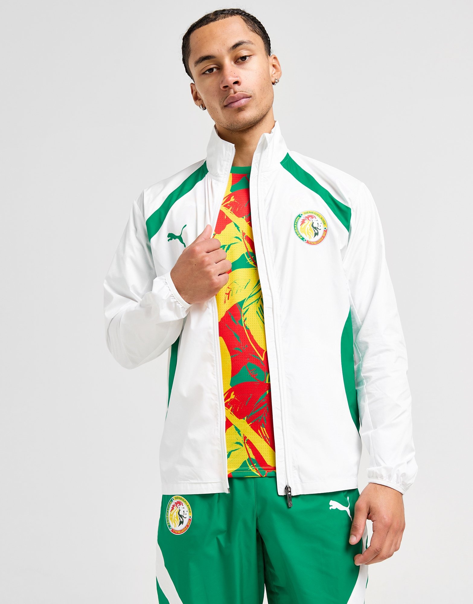White PUMA Senegal Pre Match Jacket | JD Sports UK