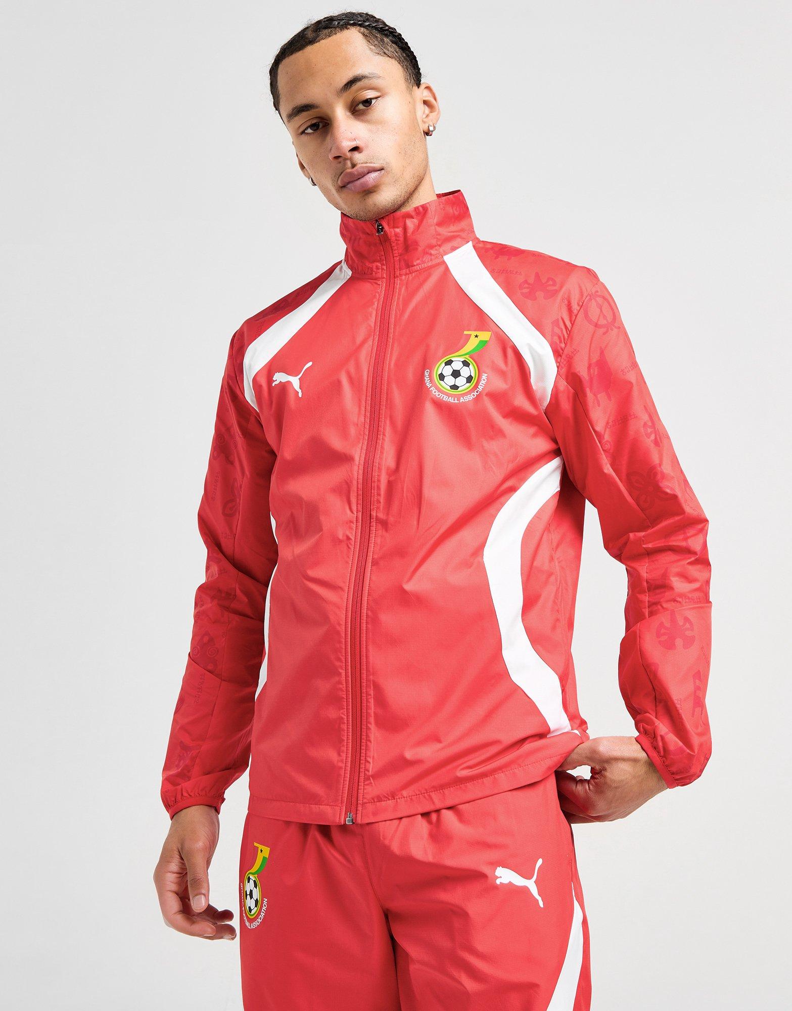 Red PUMA Ghana Pre Match Jacket - JD Sports